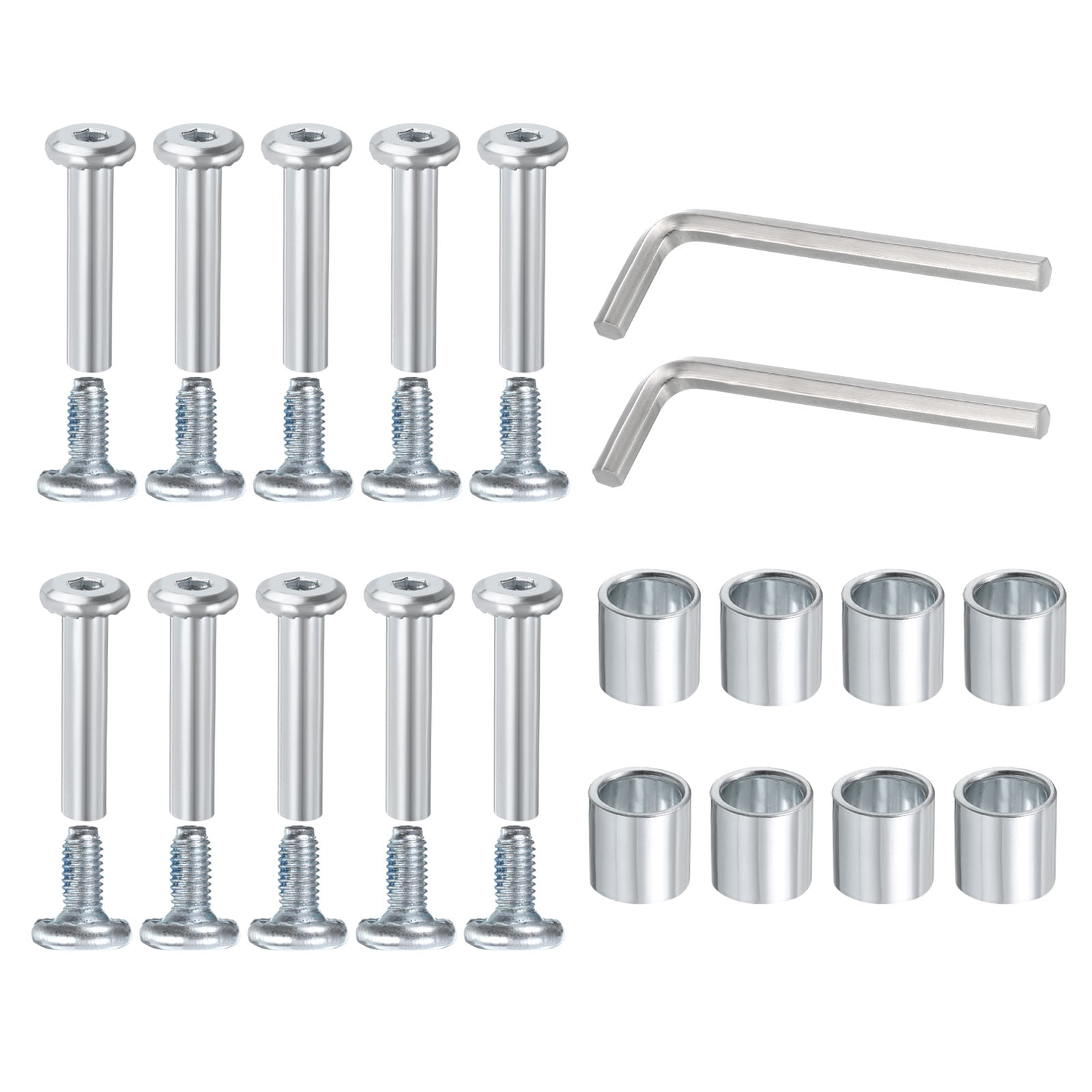 Uxcell 10 Pcs Inline Skate Axle Spacer Screw Replacement Roller Skate ...