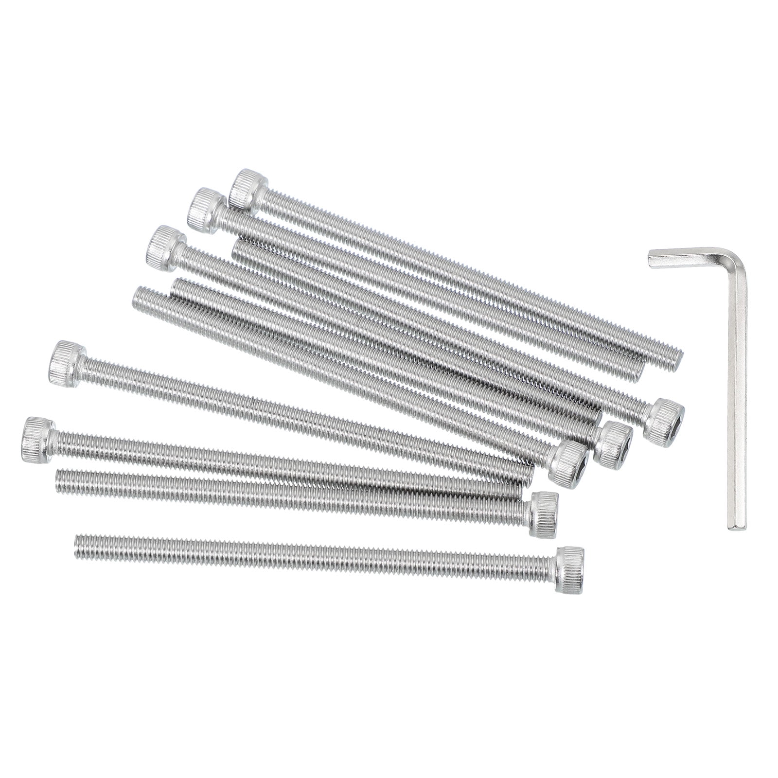 Uxcell 10Pcs M6 x 100mm Hex Socket Head Cap Screws Bolts 304 Stainless ...