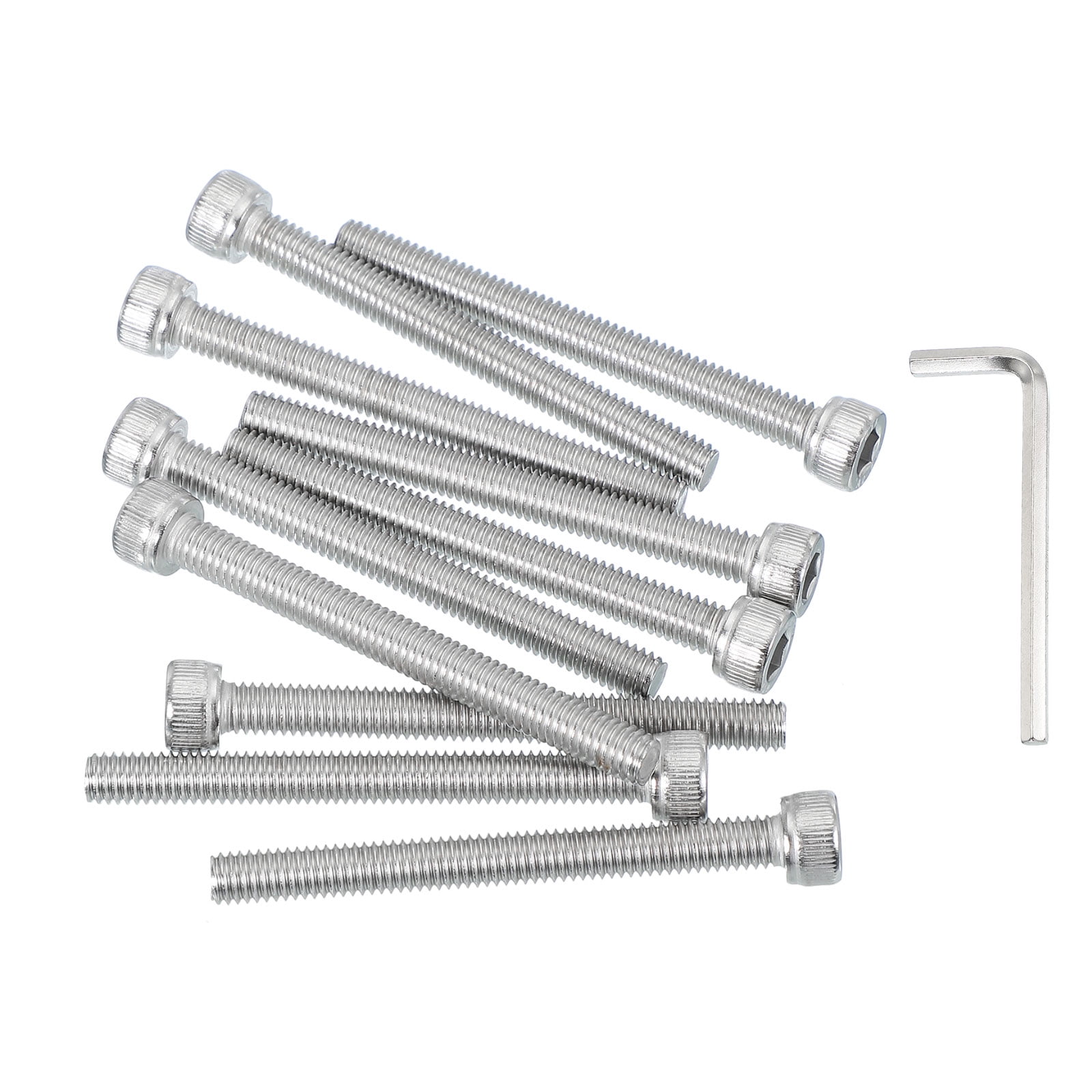 Uxcell 10 Pcs M6 x 60mm Hex Socket Head Cap Screws Bolts, 304 Stainless ...