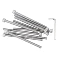 Uxcell 10Pcs M6 x 90mm Hex Socket Head Cap Screws Bolts 304 Stainless ...