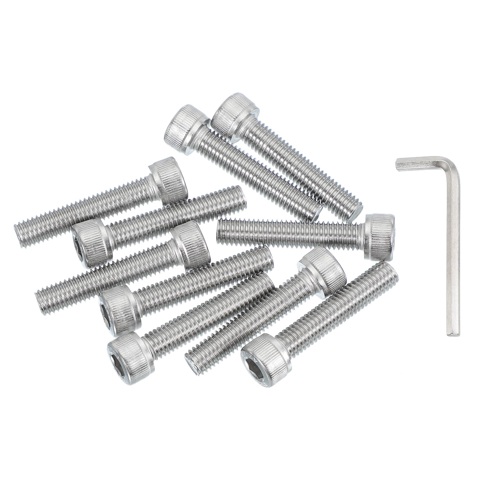 Uxcell 10 Pcs M8 x 40mm Hex Socket Head Cap Screws Bolts, 304 Stainless ...