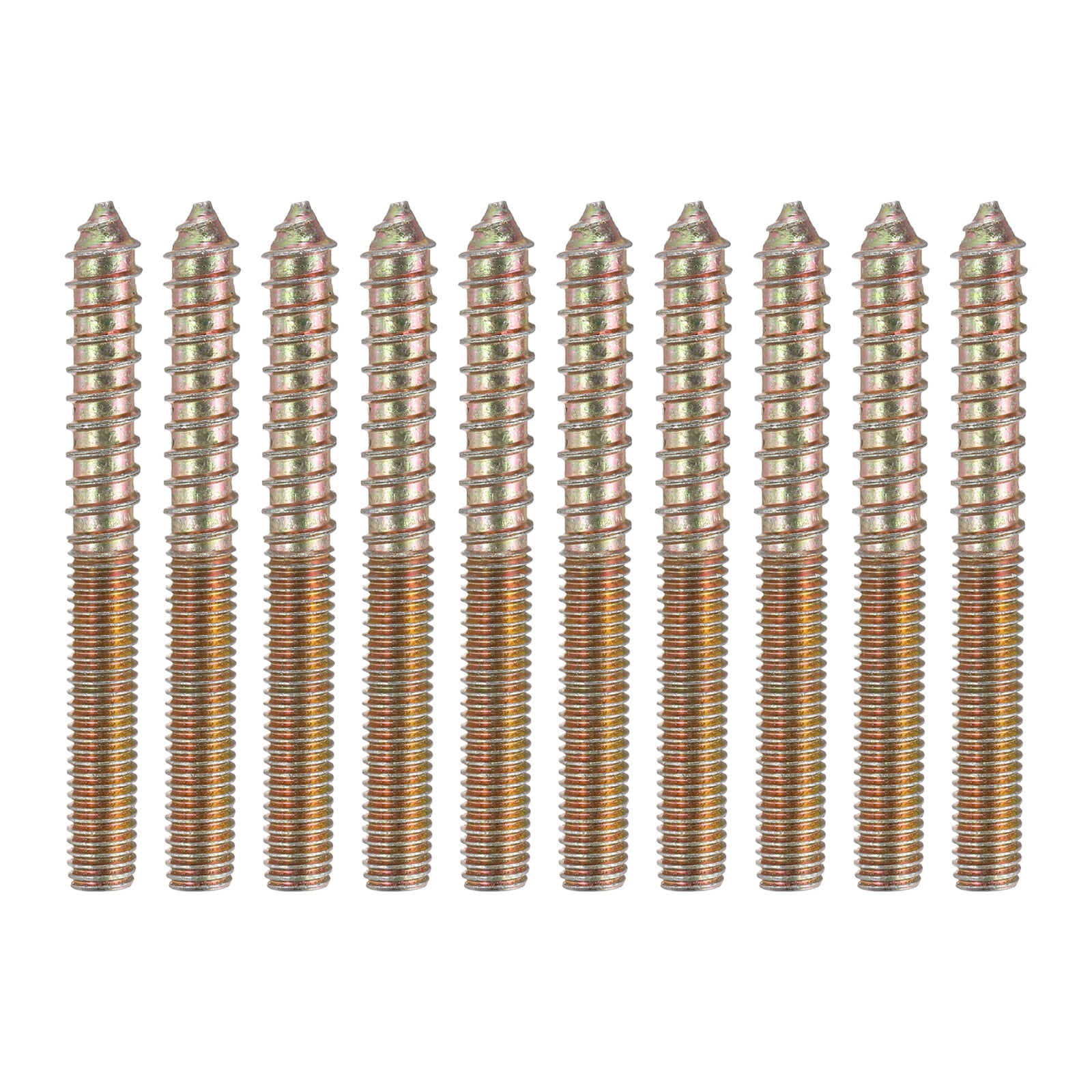 Uxcell 10 Pcs M8x75 Hanger Bolts, Carbon Steel Double Headed Self ...