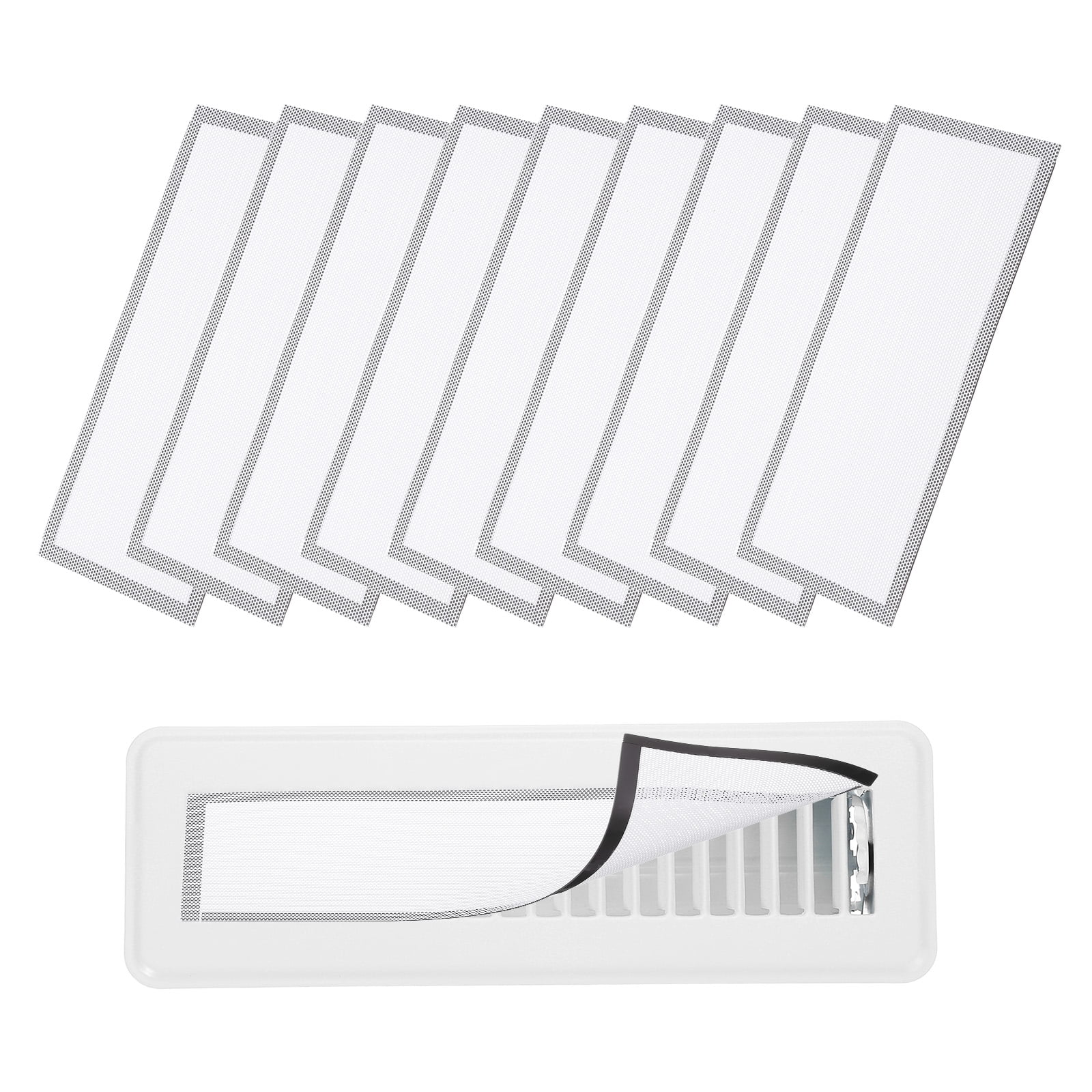Uxcell 10Pcs Magnetic Floor Vent Covers, Floor Register Cover Mesh Air ...