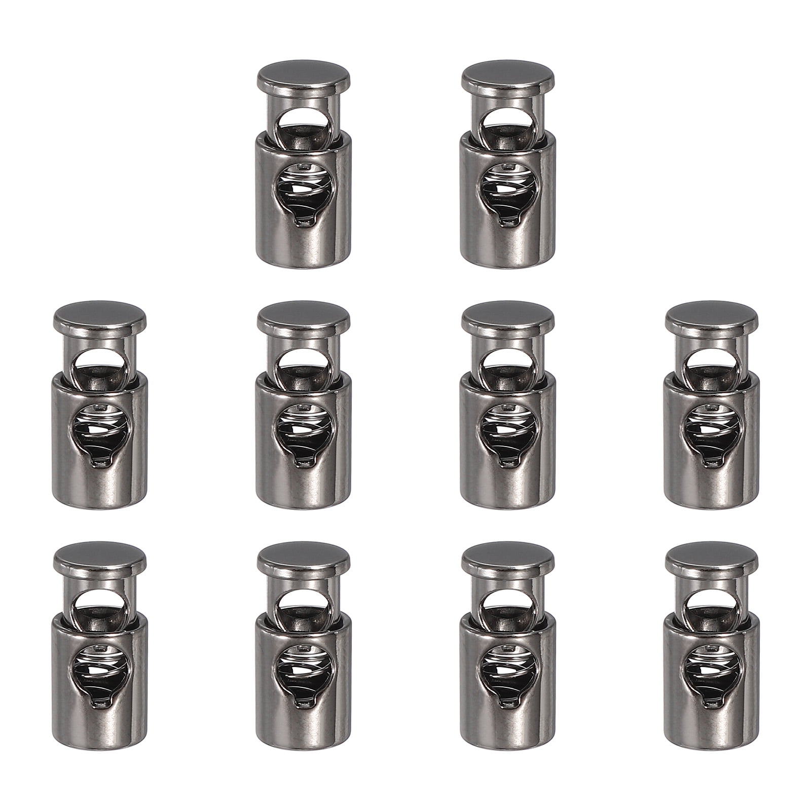 Uxcell 10 Pcs Metal Cord Locks, 4mm Single-Hole Cord Locks for ...