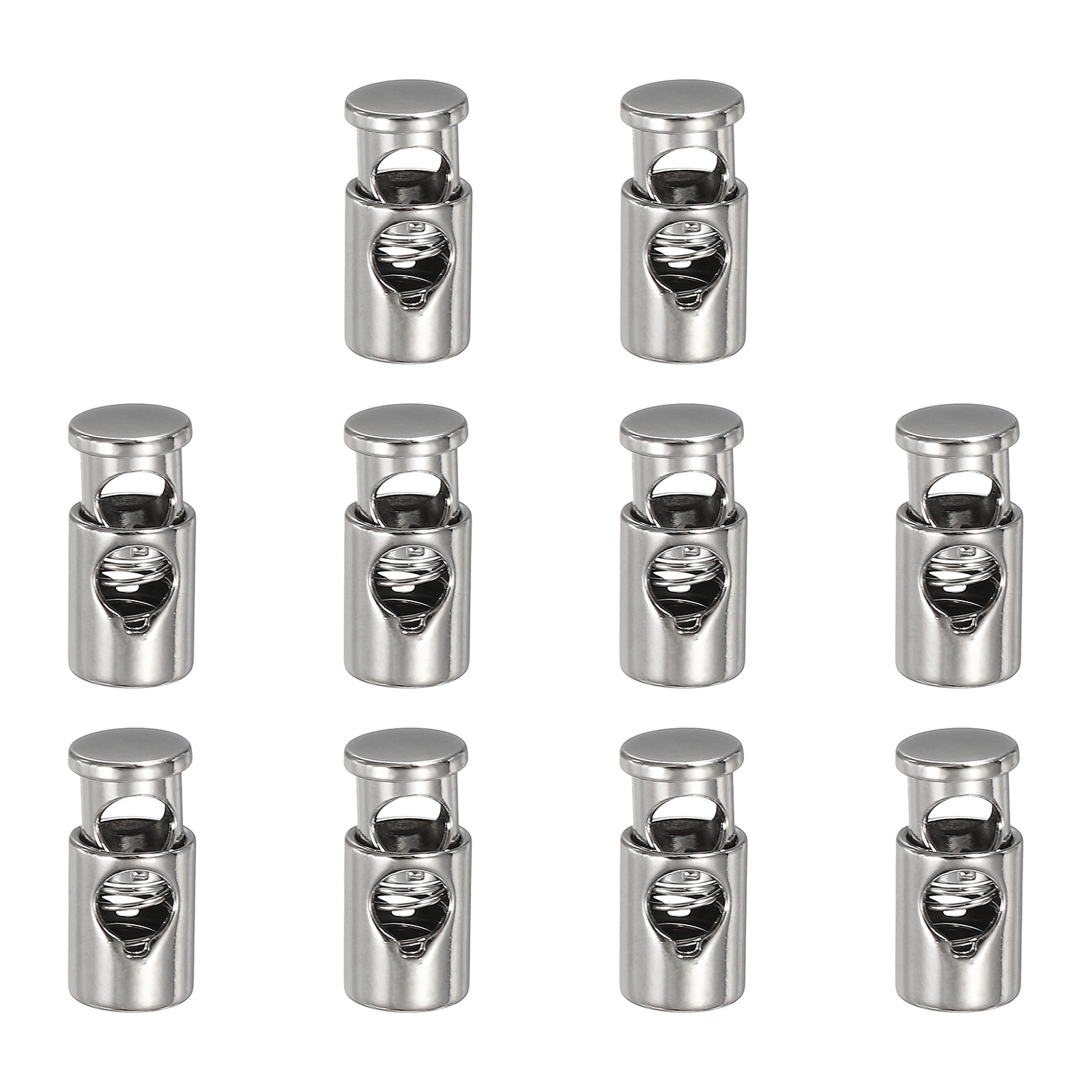 Uxcell 10 Pcs Metal Cord Locks, 5mm Single-Hole Cord Locks for ...