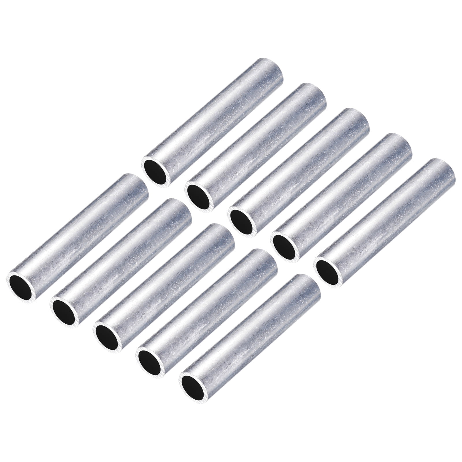 Uxcell 10 Pcs Non Insulated Butt Connectors 10mm Aluminium Wire ...