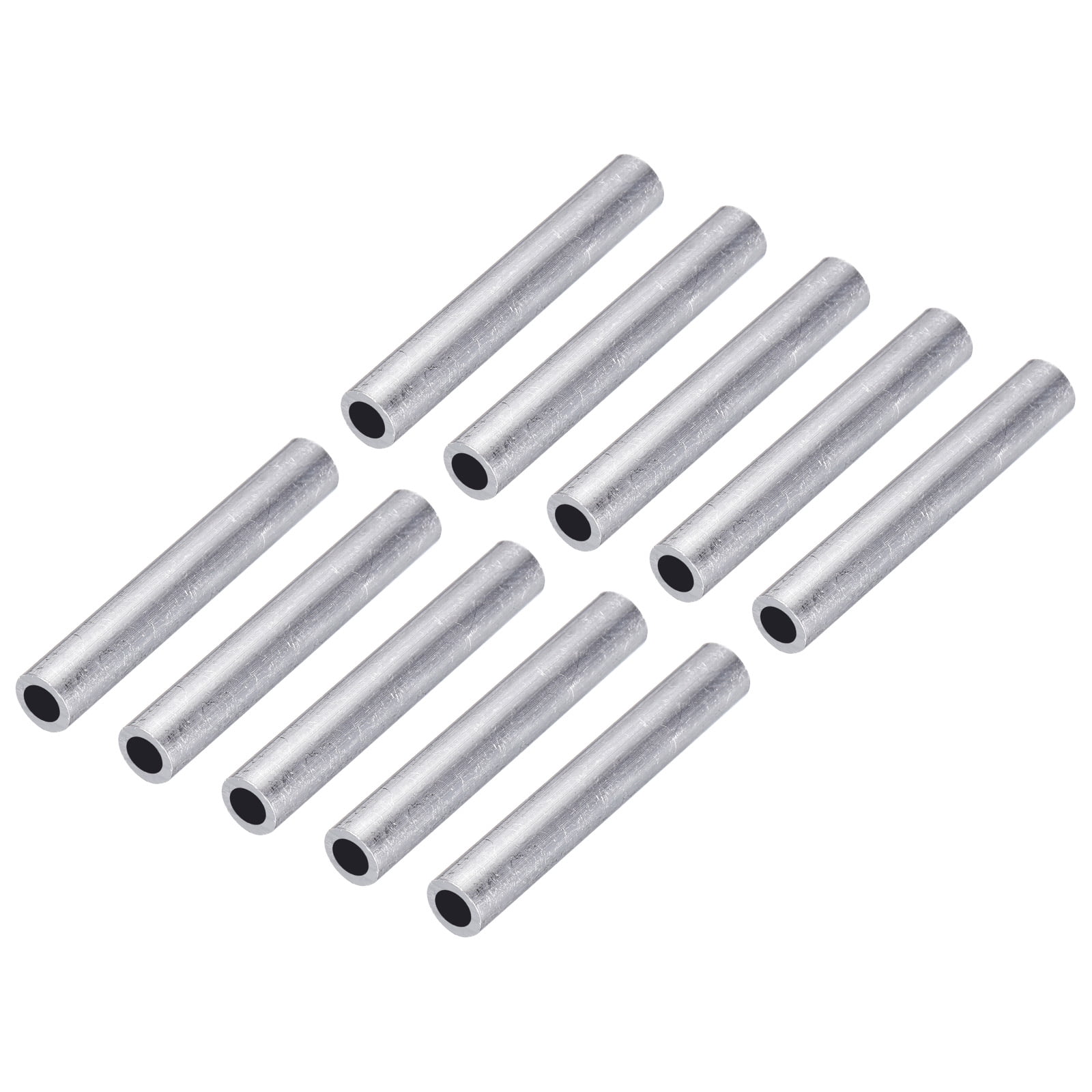 Uxcell 10 Pcs Non Insulated Butt Connectors 5mm Aluminium Wire ...
