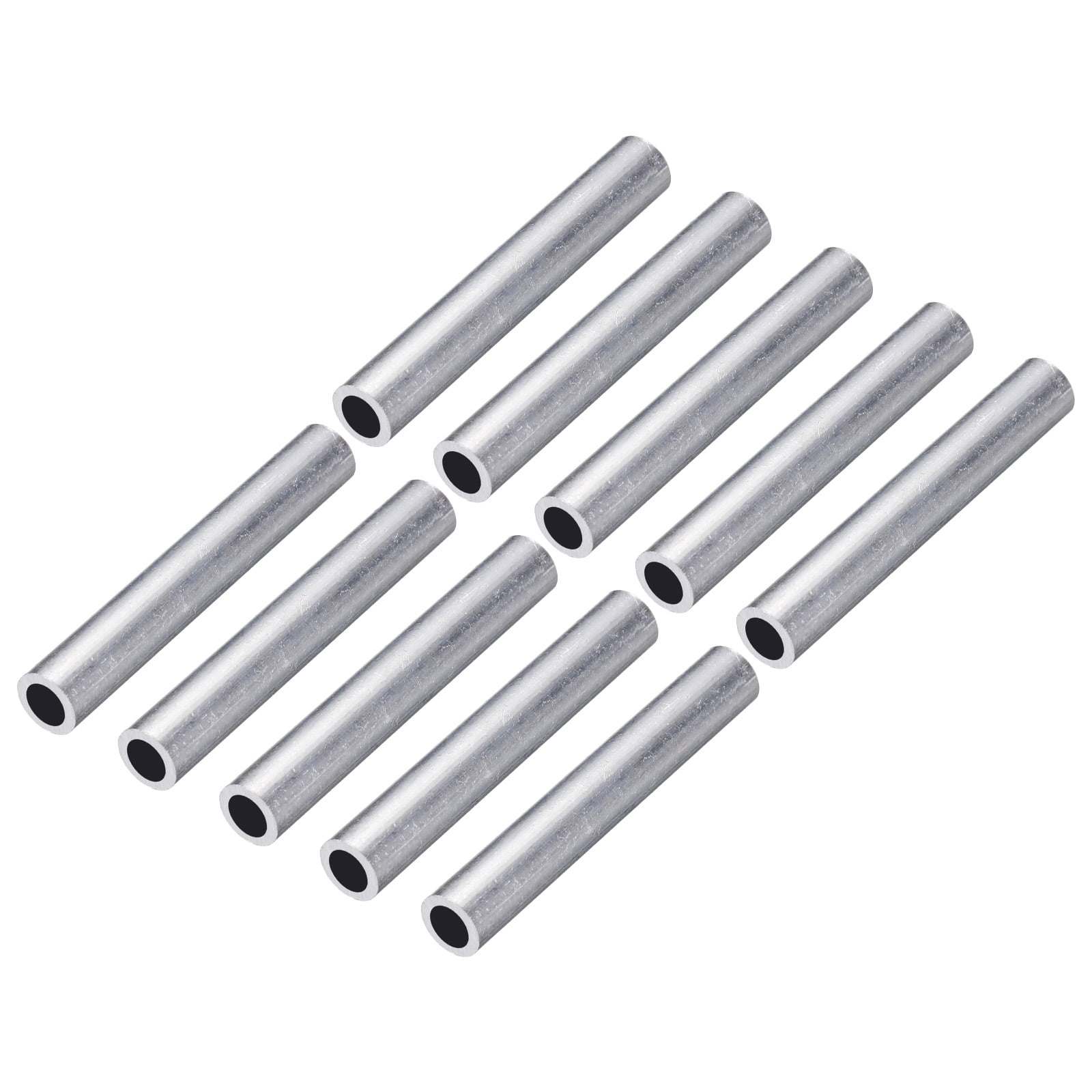 Uxcell 10 Pcs Non Insulated Butt Connectors 6mm Aluminium Wire ...