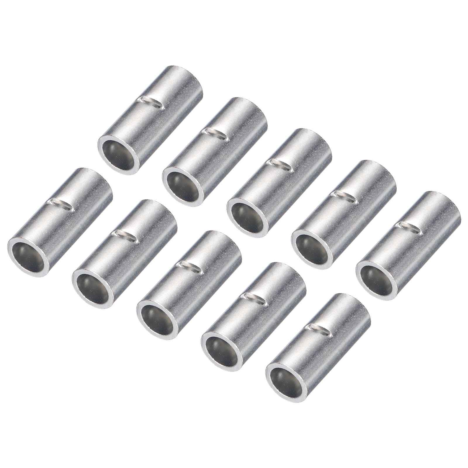 Uxcell 10 Pcs Non Insulated Butt Connectors AWG 1/0 Wire Connector for ...