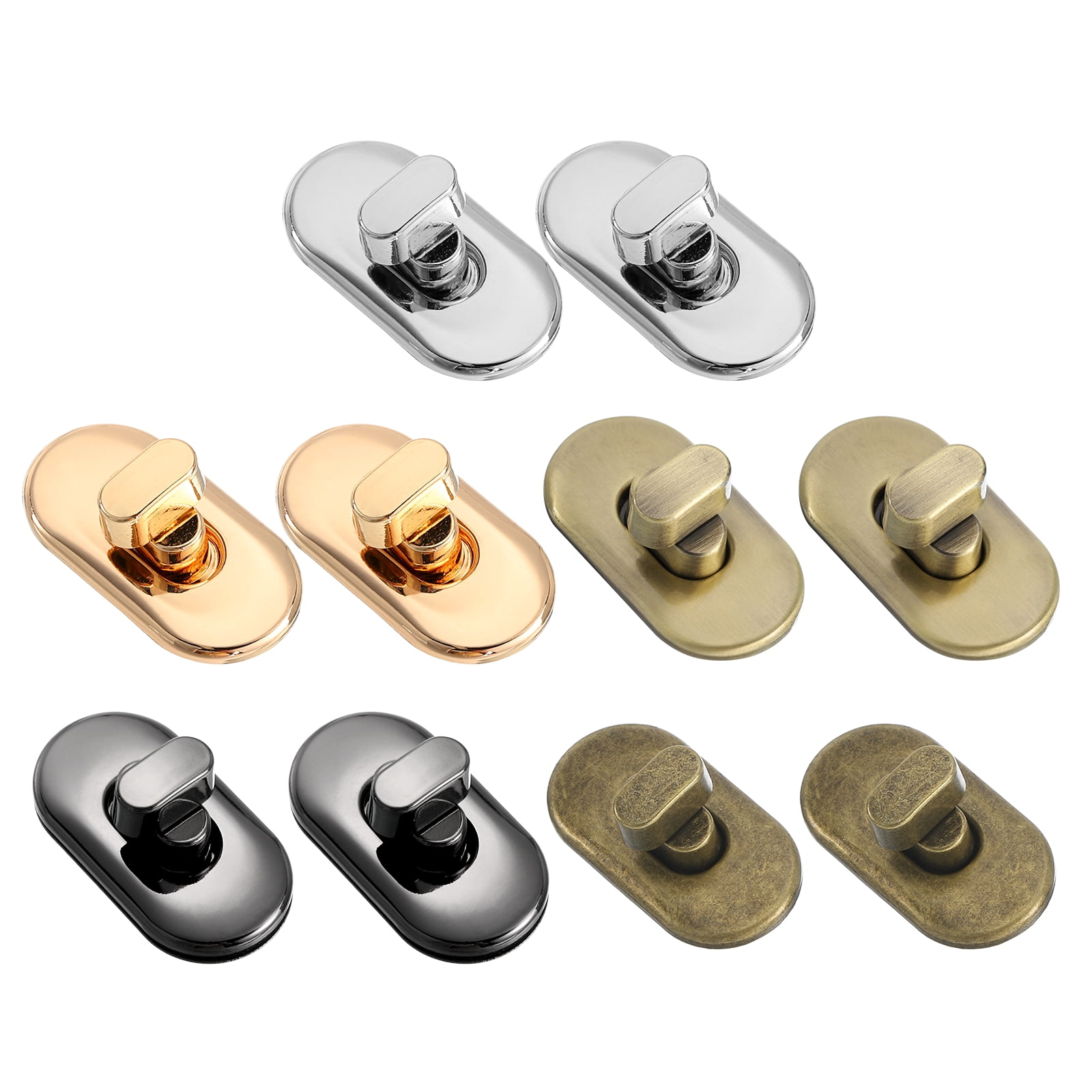 Uxcell 10 Pcs Twist Lock Fastener Purse Turn Clasps Metal Button ...