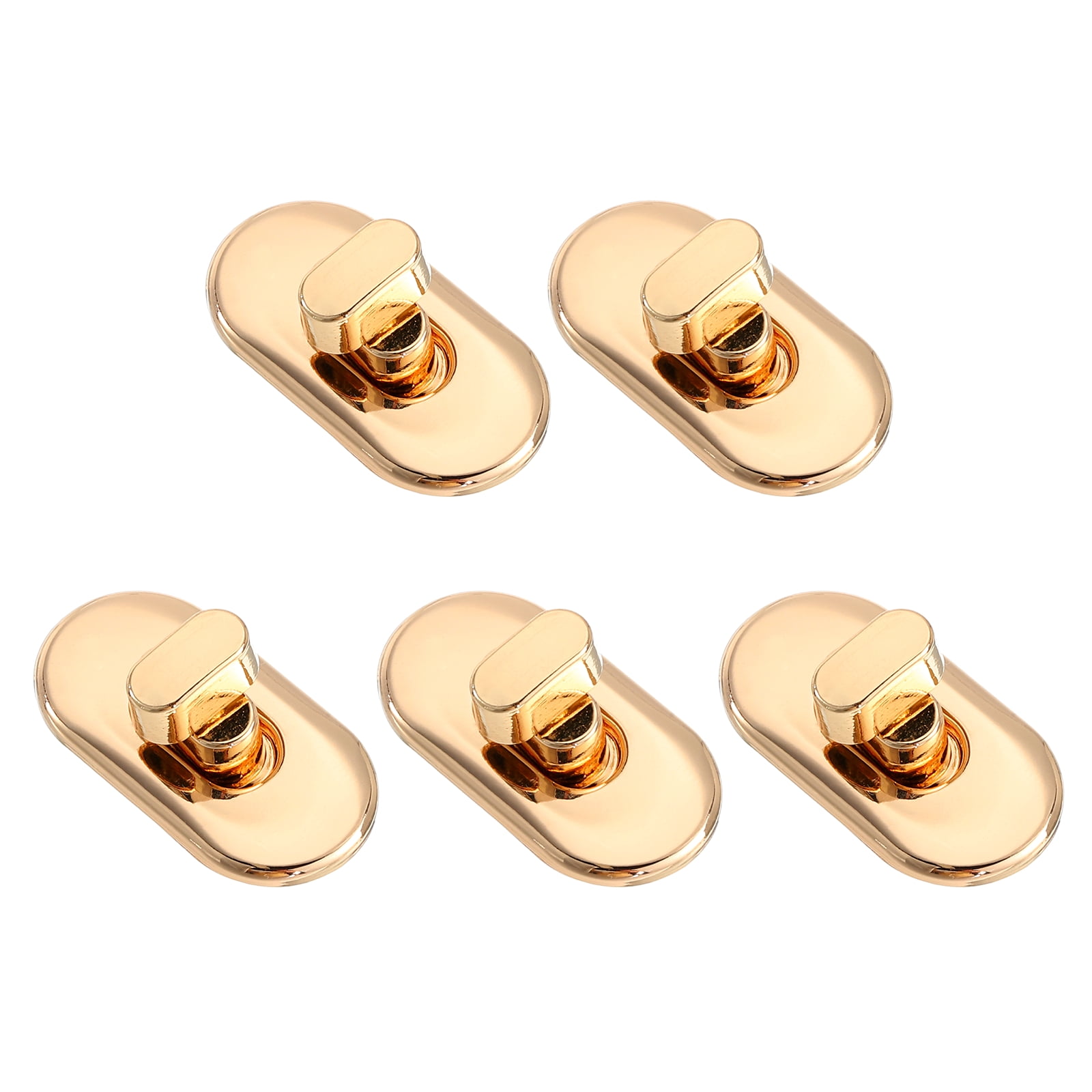 Uxcell 5 Pcs Twist Lock Fastener, Purse Turn Clasps Metal Button, Gold ...