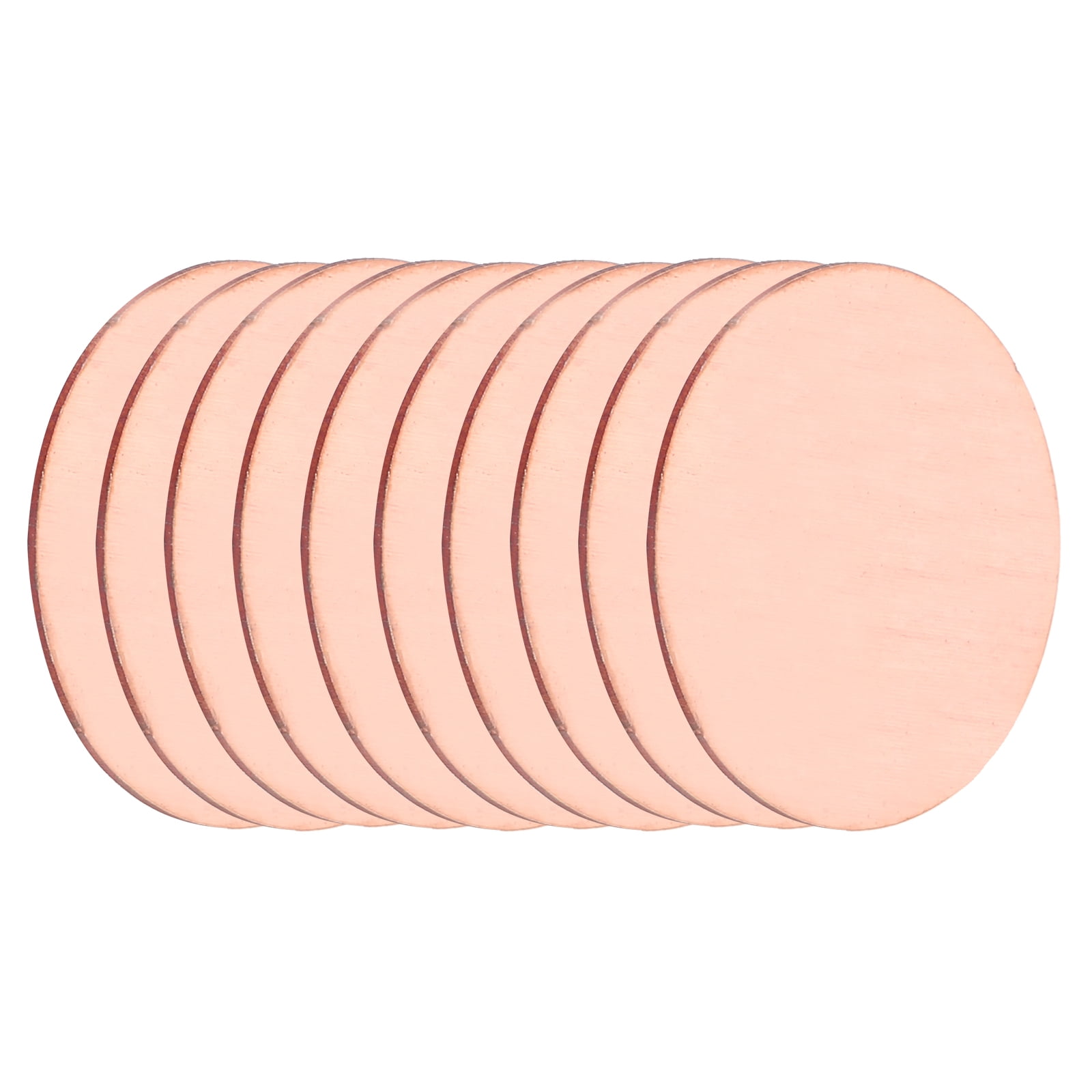 Uxcell 10 Pcs Round Copper Plate, 20mm (0.79") Dia Pure Copper Sheets ...