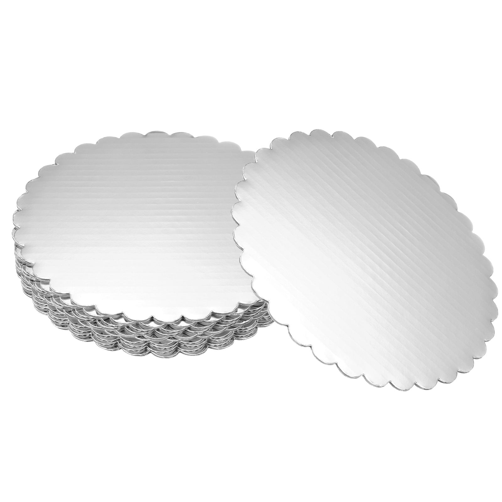 Uxcell 10 Pcs Scalloped Cake Circle Base, 5.9 Inch Cake Cardboards ...