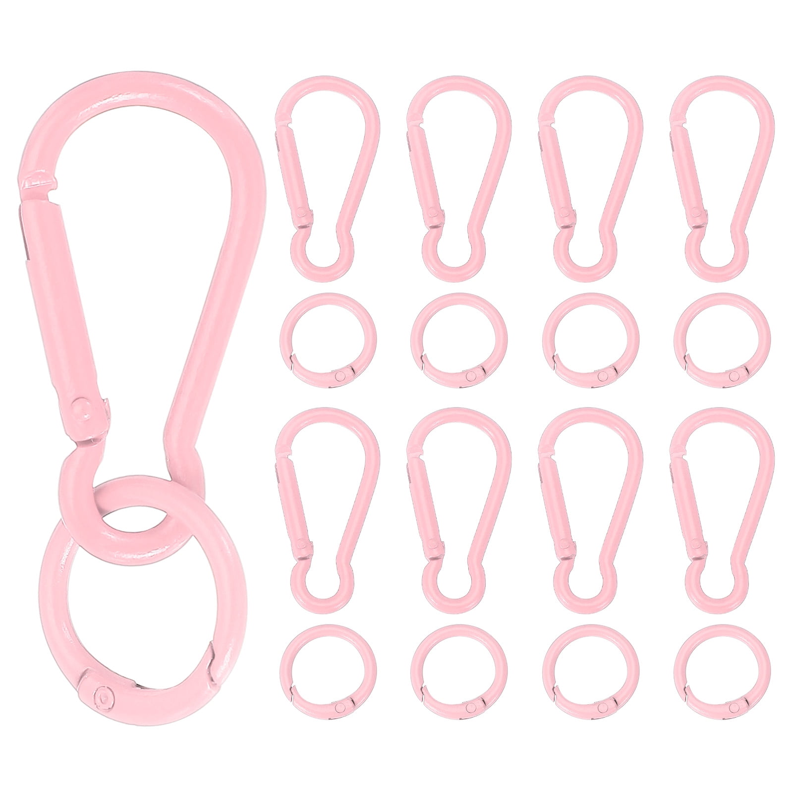 Uxcell 10 Pcs Spring Snap Clip, Spring Snap Key Chain Hook with O Ring ...