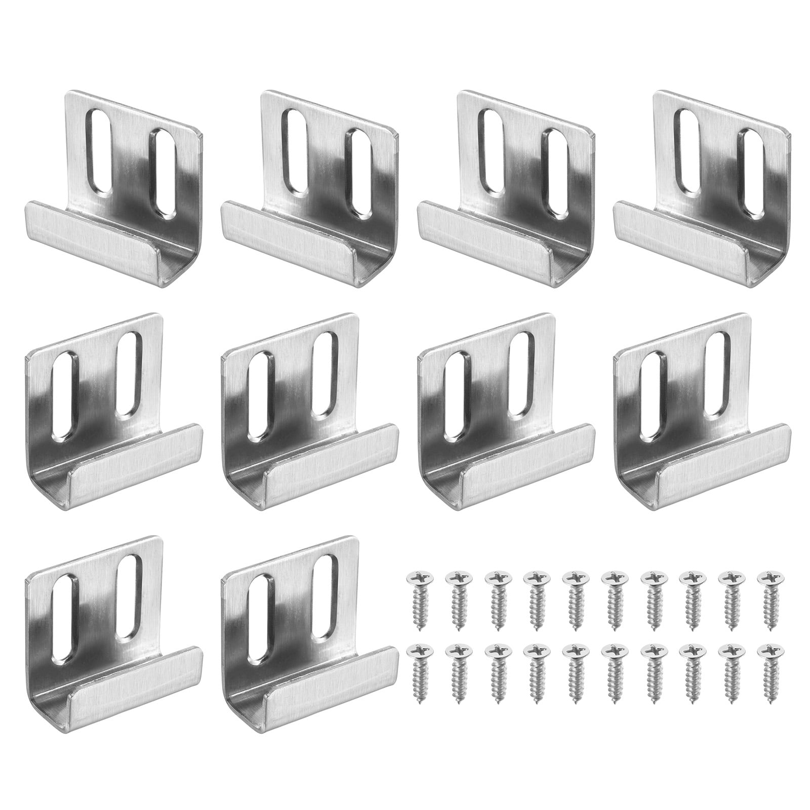 Uxcell 10 Pcs Stainless Steel Tile Hanger, Adjustable Bracket Silver ...