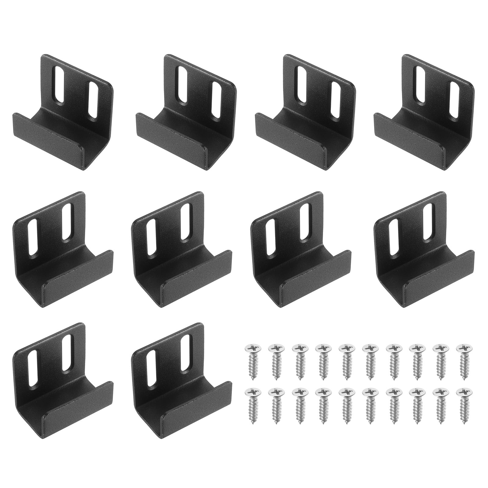 Uxcell 10 Pcs Stainless Steel Tile Hanger, Adjustable Bracket, Black ...