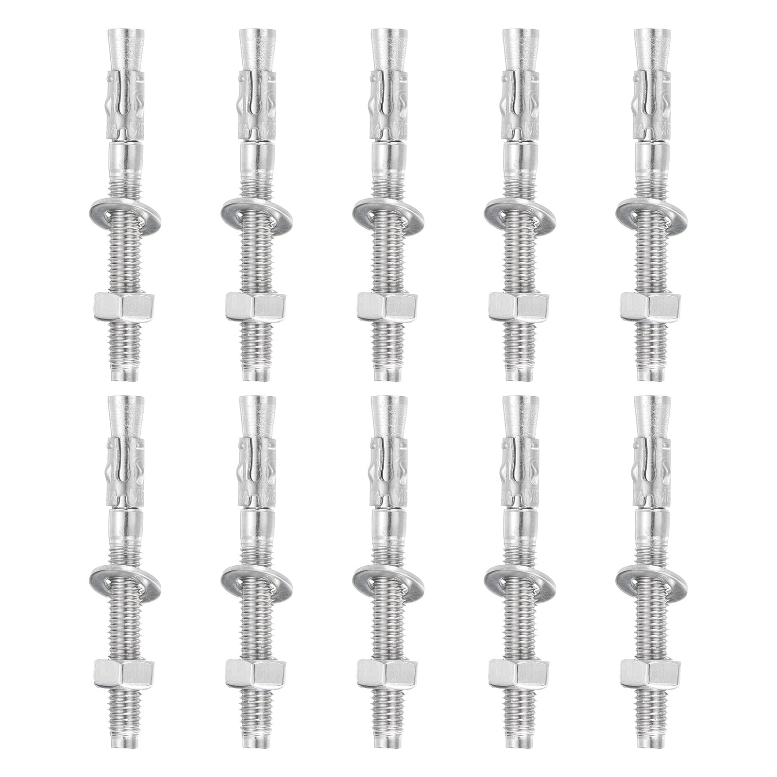 Uxcell 10 Pcs Wedge Anchors, 5/16" x 3" Stainless Steel Concrete ...