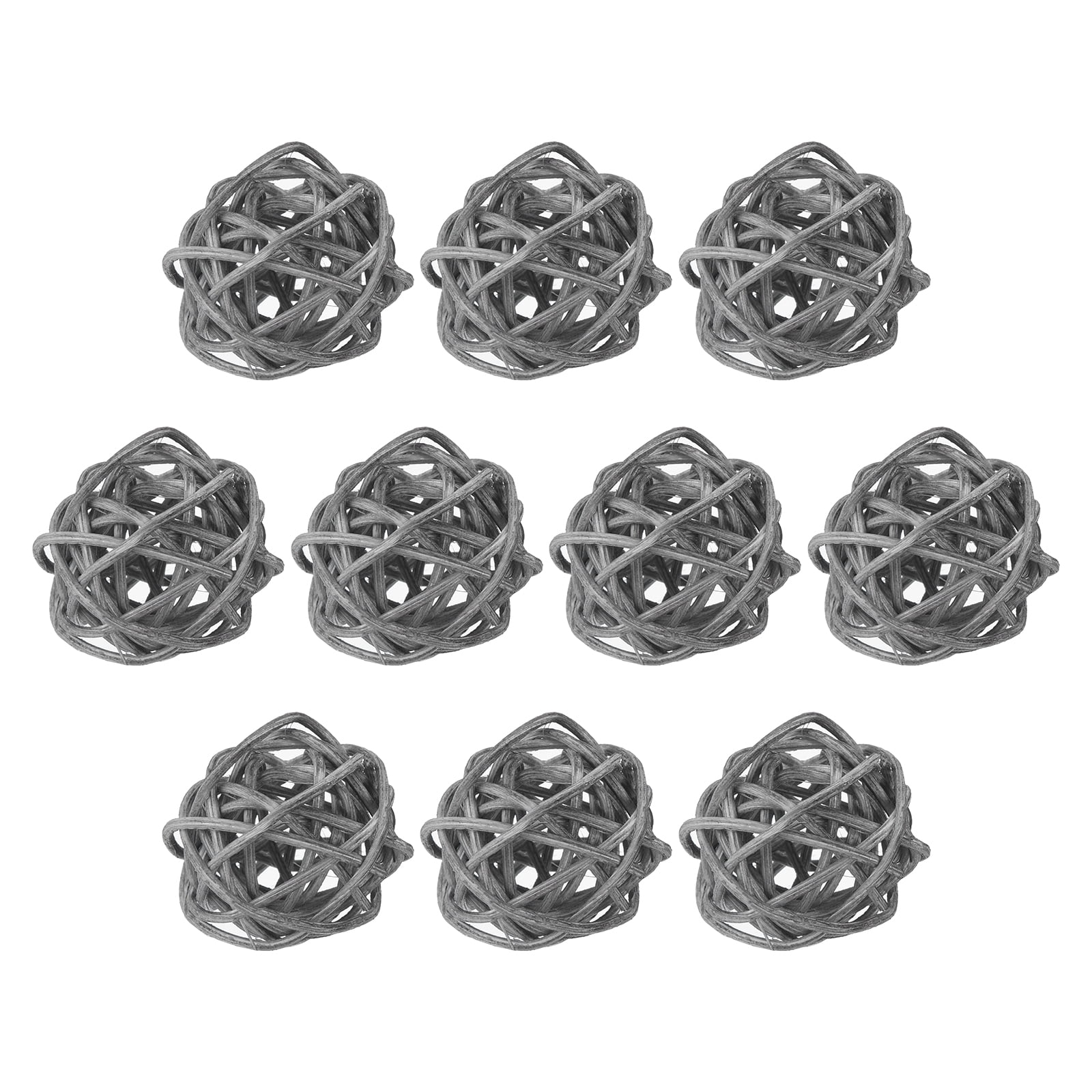 Uxcell 10 Pcs Wicker Rattan Balls 1.2 Inch Rattan Decorative Balls Vase ...
