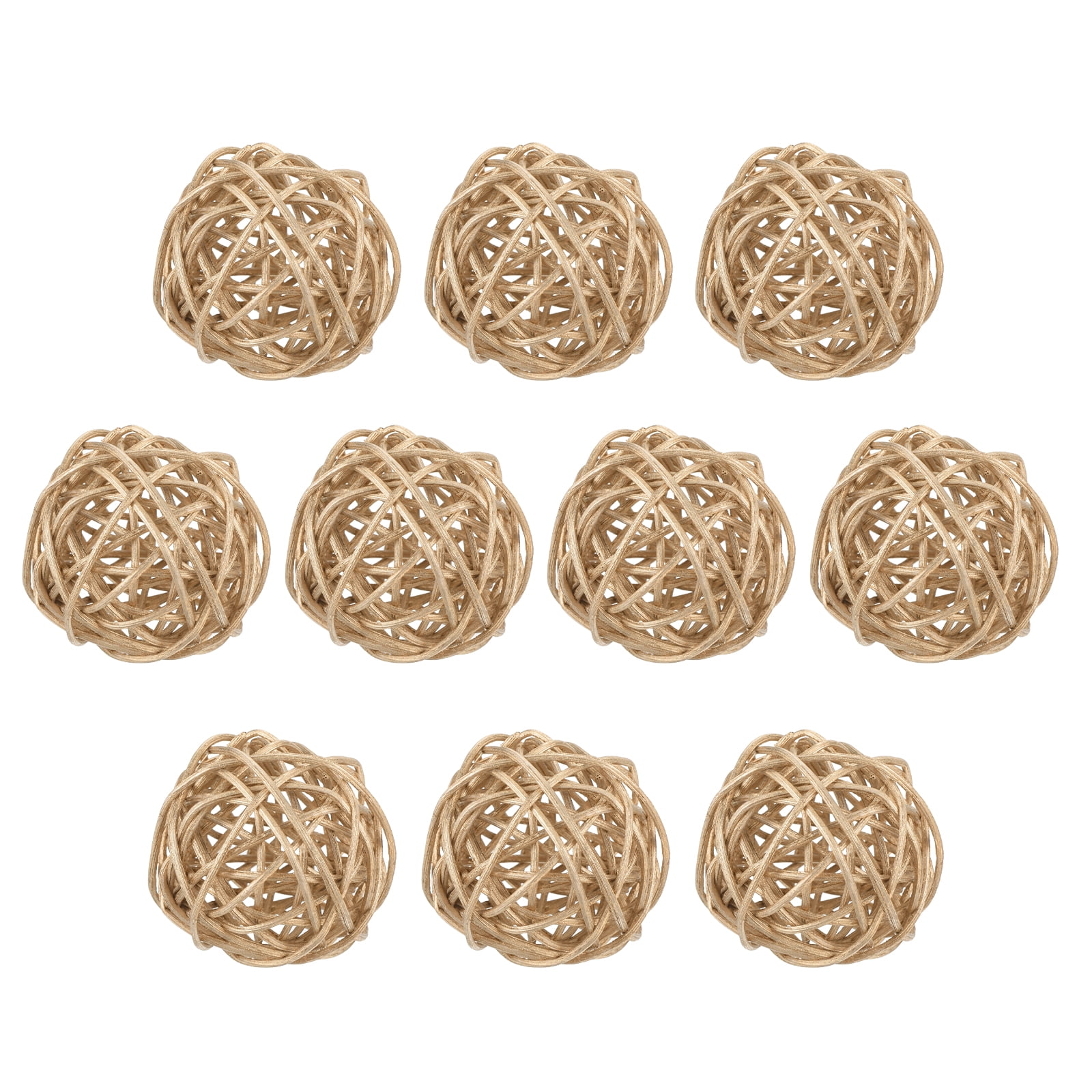 Uxcell 10 Pcs Wicker Rattan Balls 2 Inch Rattan Decorative Balls Vase ...