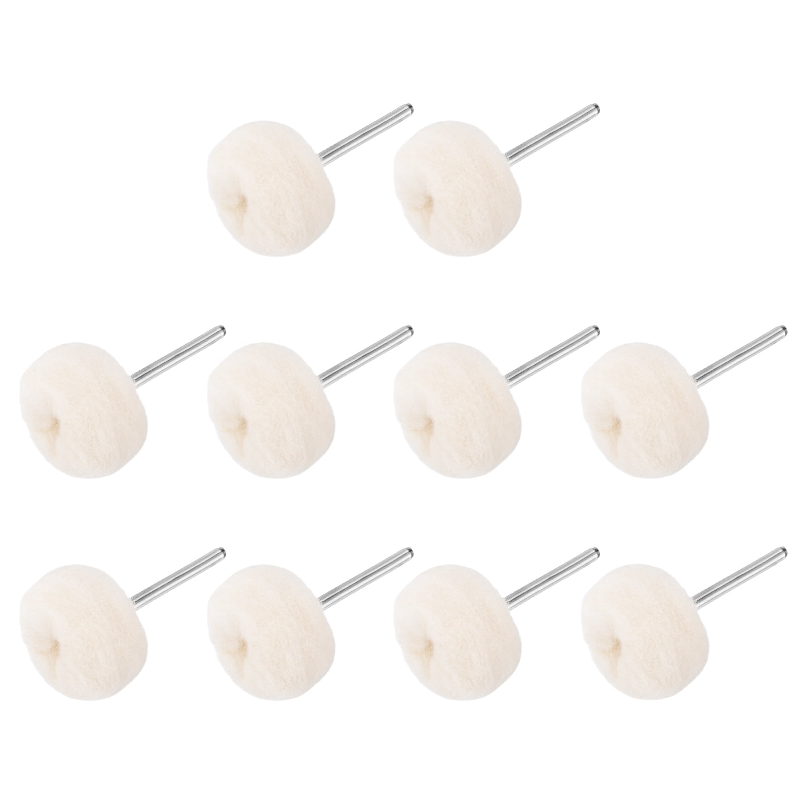 Uxcell 10 Pcs Wool Felt Mounted Mandrel Points 25mm Spherical Head ...