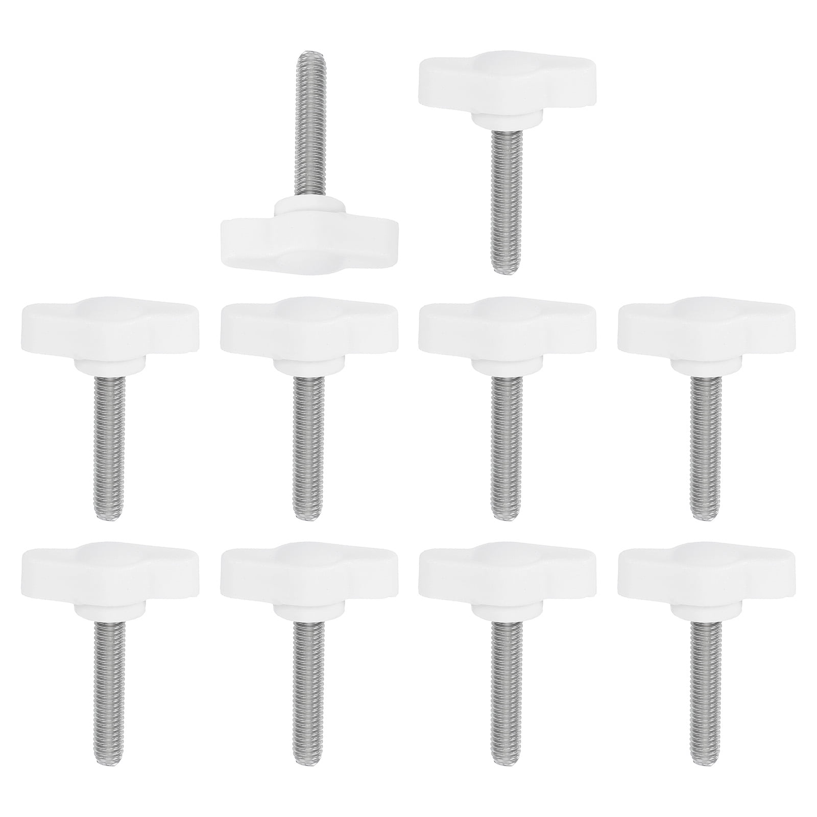 Uxcell 10 Pcs t Wing Knobs Thumb Screws, M5 x 25mm Male Thread 304 Stainless Steel Stud Z Type ...