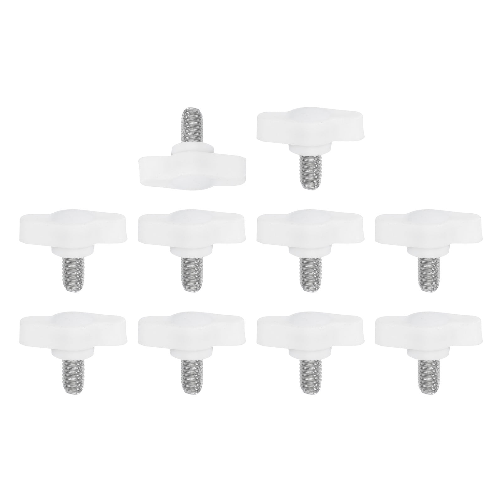 Uxcell 10 Pcs t Wing Knobs Thumb Screws, M6 x 10mm Male Thread 304 ...