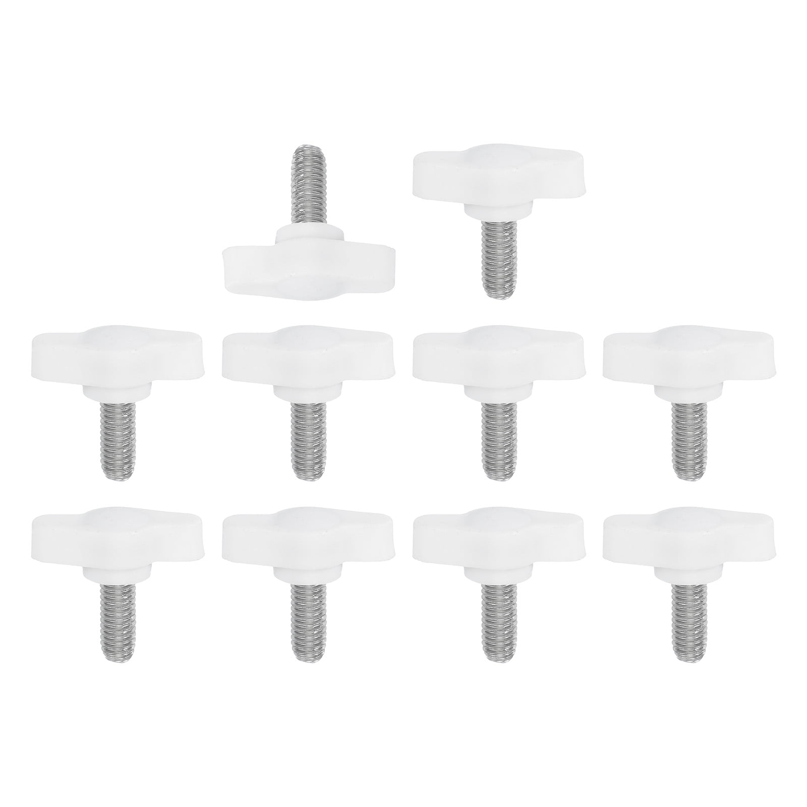 Uxcell 10 Pcs t Wing Knobs Thumb Screws, M6 x 14mm Male Thread 304 Stainless Steel Stud Z Type ...