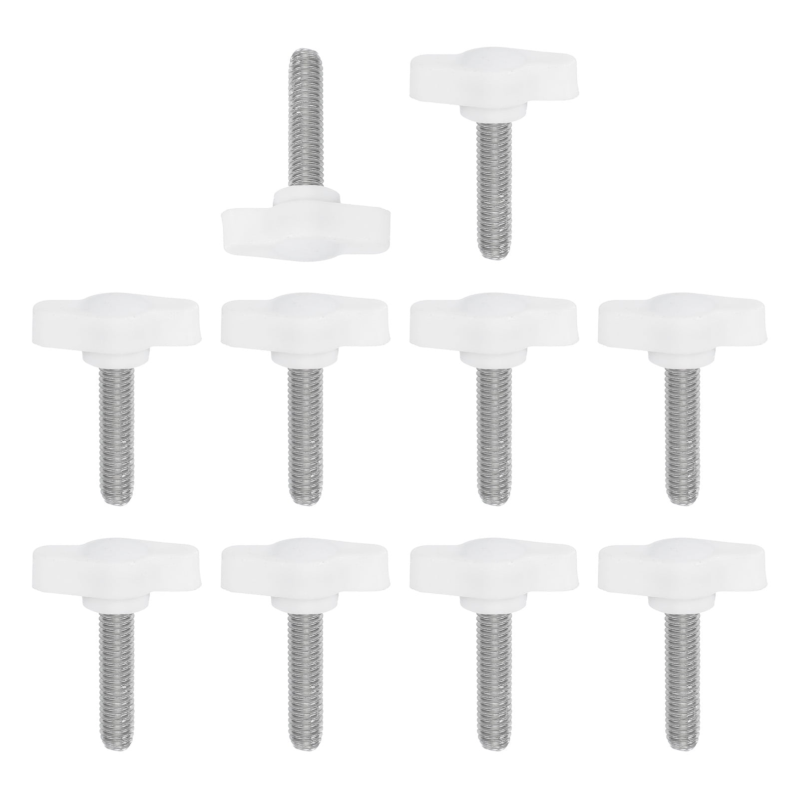 Uxcell 10 Pcs t Wing Knobs Thumb Screws, M6 x 25mm Male Thread 304 Stainless Steel Stud Z Type ...
