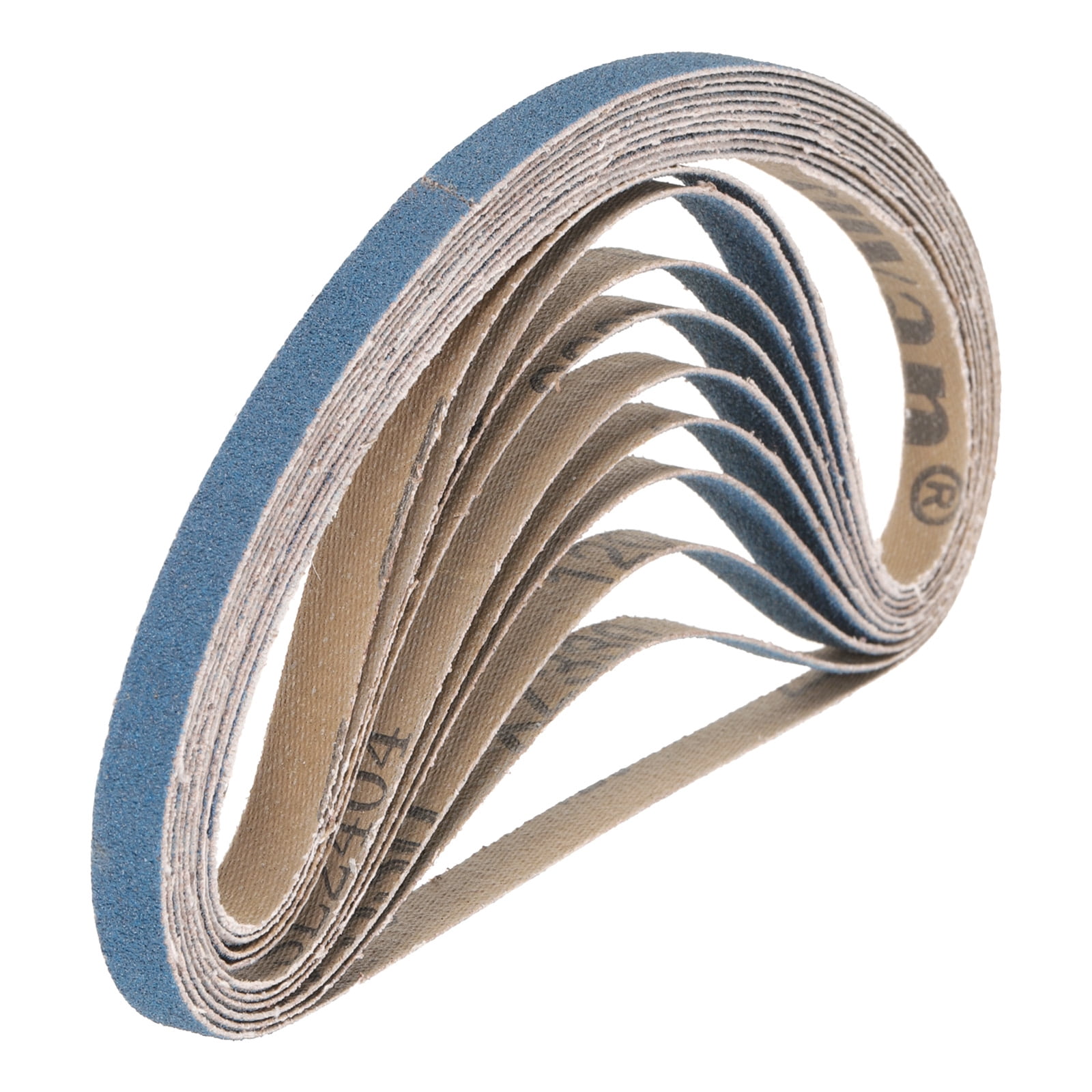 Uxcell 10 Pieces 3/8" x 21" Sanding Belts 120 Grits Zirconia Abrasive ...