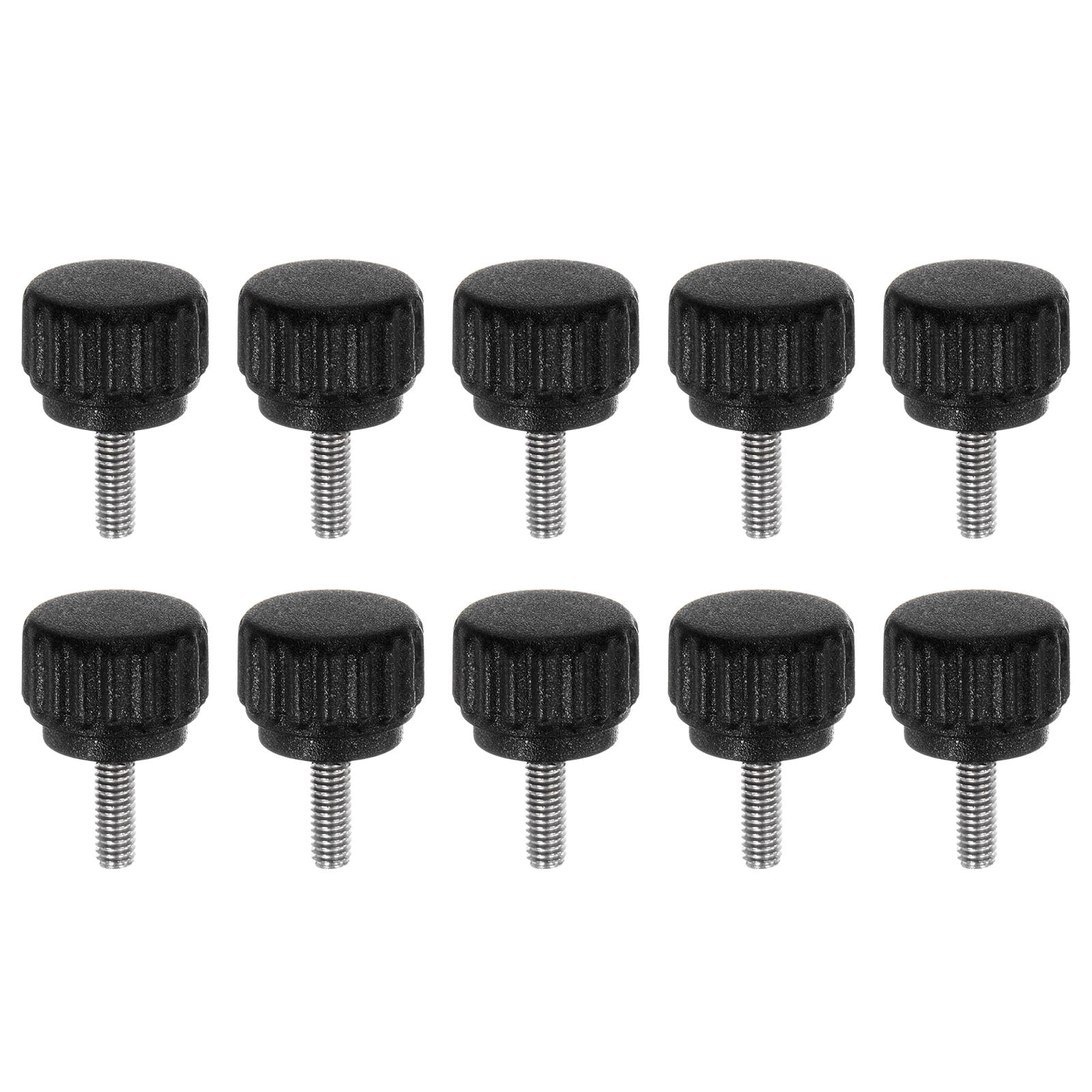 Uxcell 10 Pieces Knurled Clamping Knobs M3 x 8mm Metric Thread 304 ...