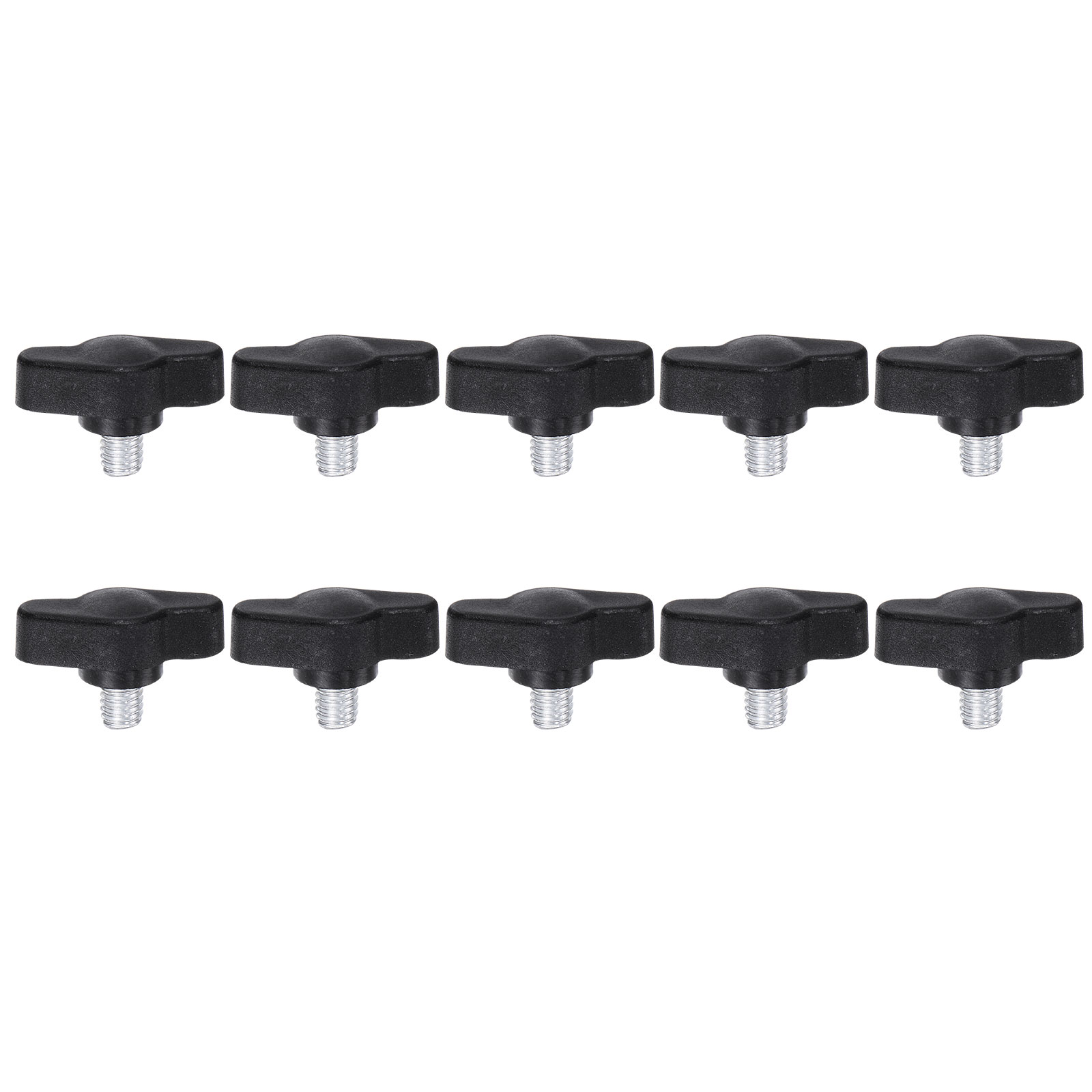 Uxcell 10 Pieces M6 x 8mm Thread 27mm Tee Head Stud Knob Thumb Screw ...