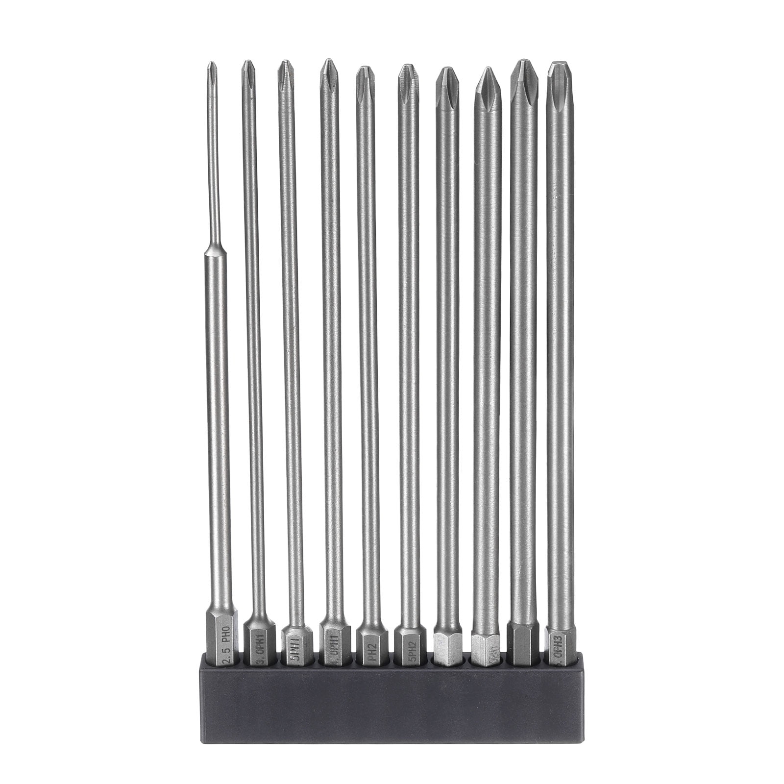Uxcell 10 Pieces Phillips Screwdriver Bit Set PH0-PH3 1/4" Hex Shank 6 ...