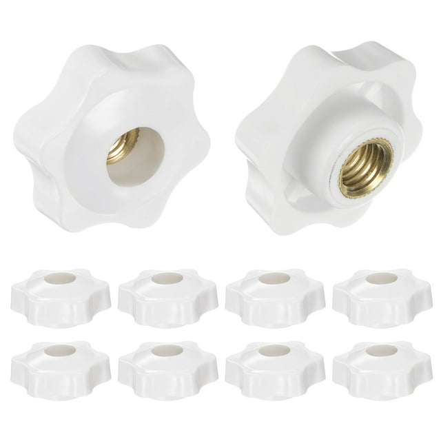 Uxcell 10 Pieces Star Knobs M10 Female Thread 38mm Head Through Hole ...