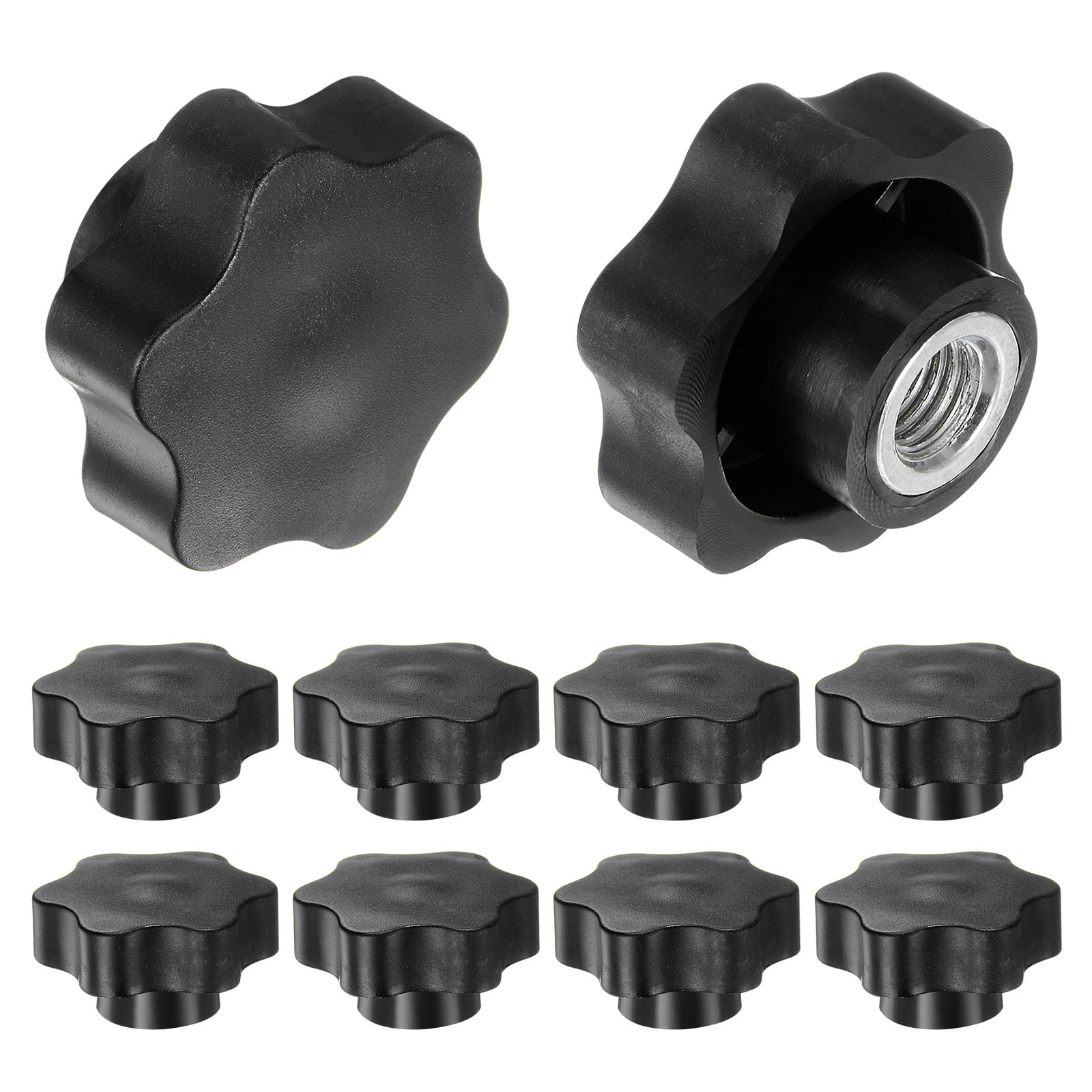 Uxcell 10 Pieces Star Knobs M12 Female Thread 48mm Head Non-Through ...