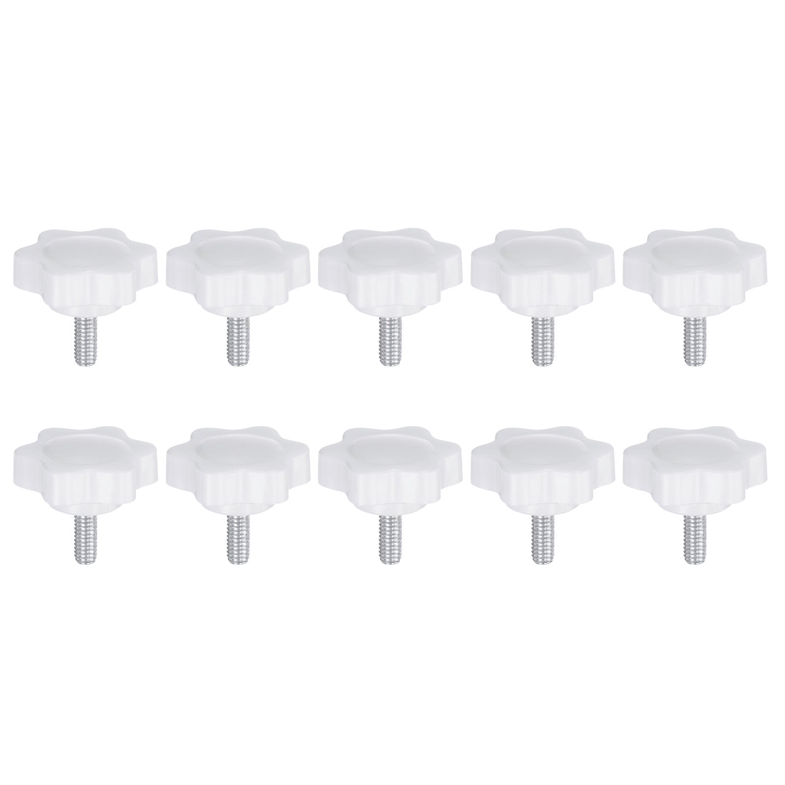 Uxcell 10 Pieces Star Knobs M4 x 12mm Thread 25mm 6-Point Head Stud ...