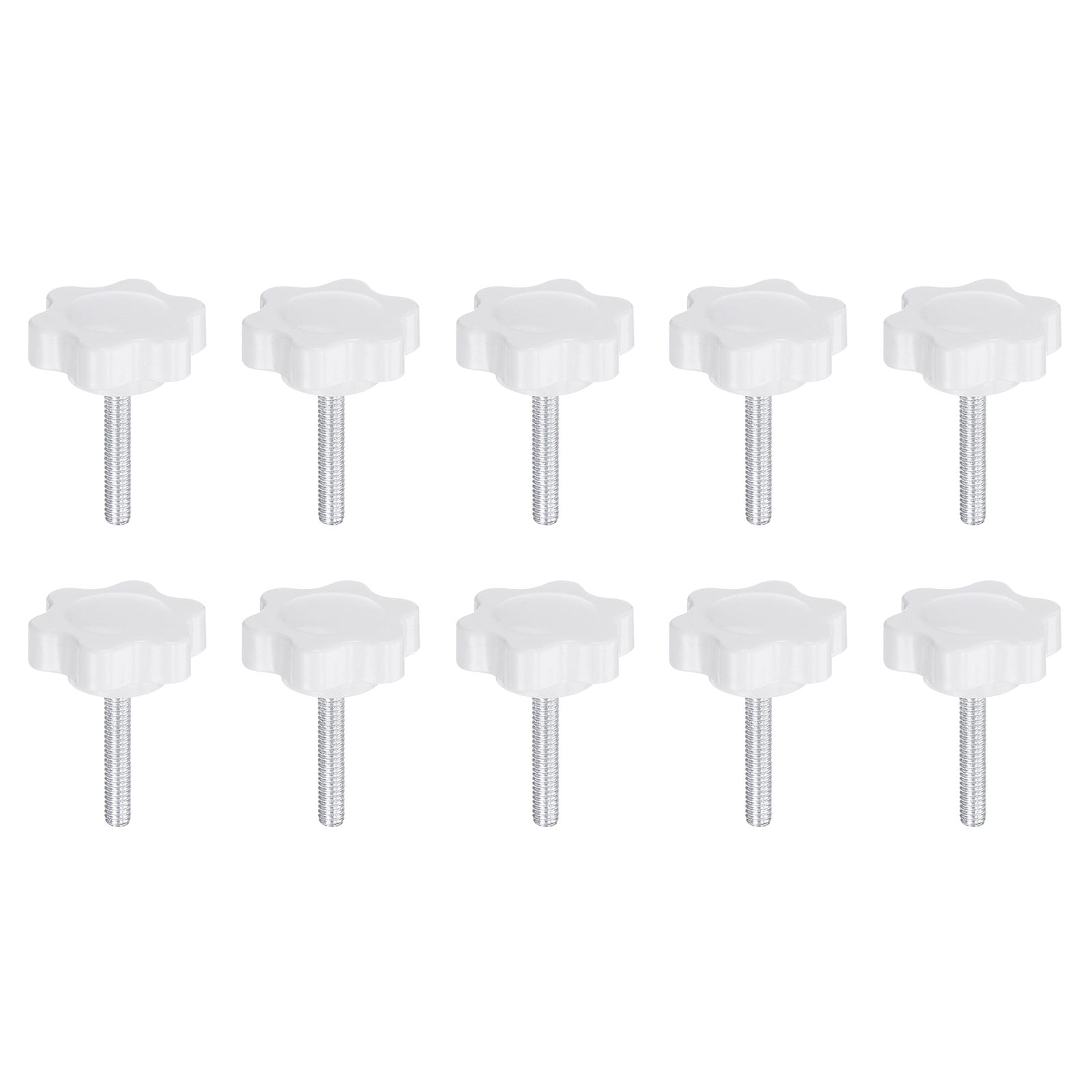 Uxcell 10 Pieces Star Knobs M4 x 20mm Thread 25mm 6-Point Head Stud ...