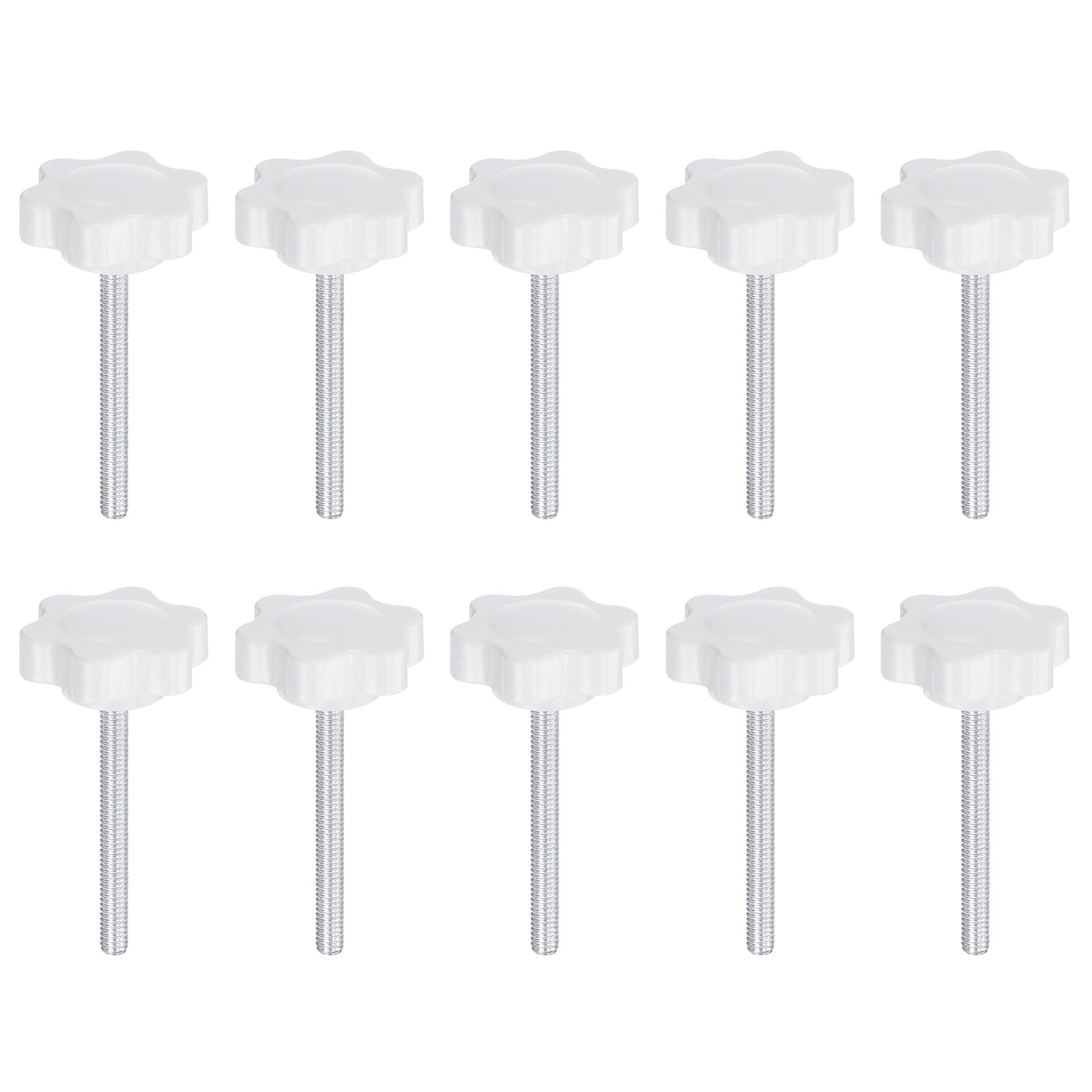 Uxcell 10 Pieces Star Knobs M4 x 40mm Thread 25mm 6-Point Head Stud ...