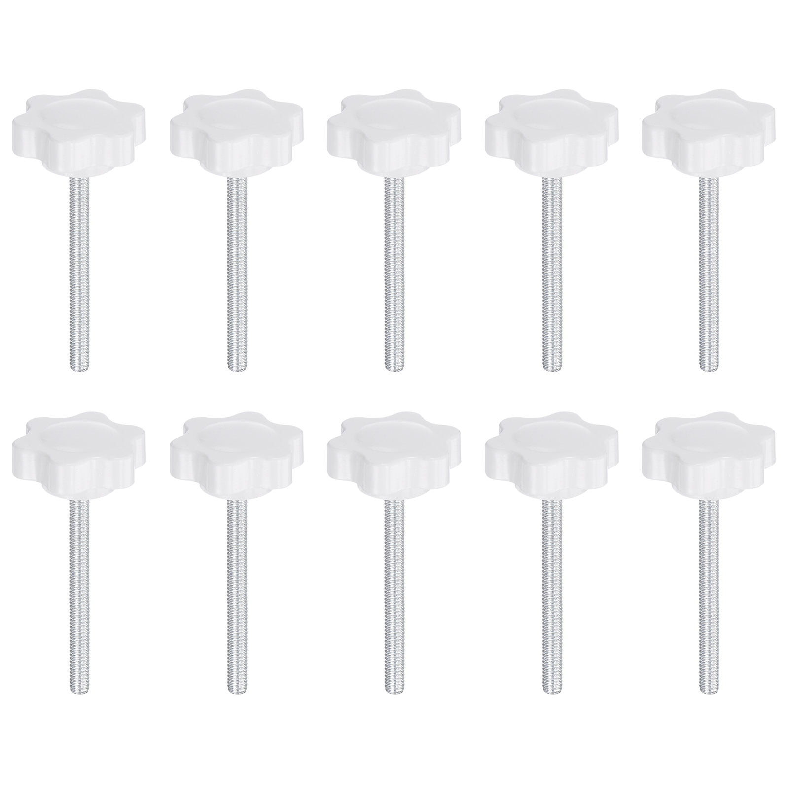 Uxcell 10 Pieces Star Knobs M4 x 45mm Thread 25mm 6-Point Head Stud ...