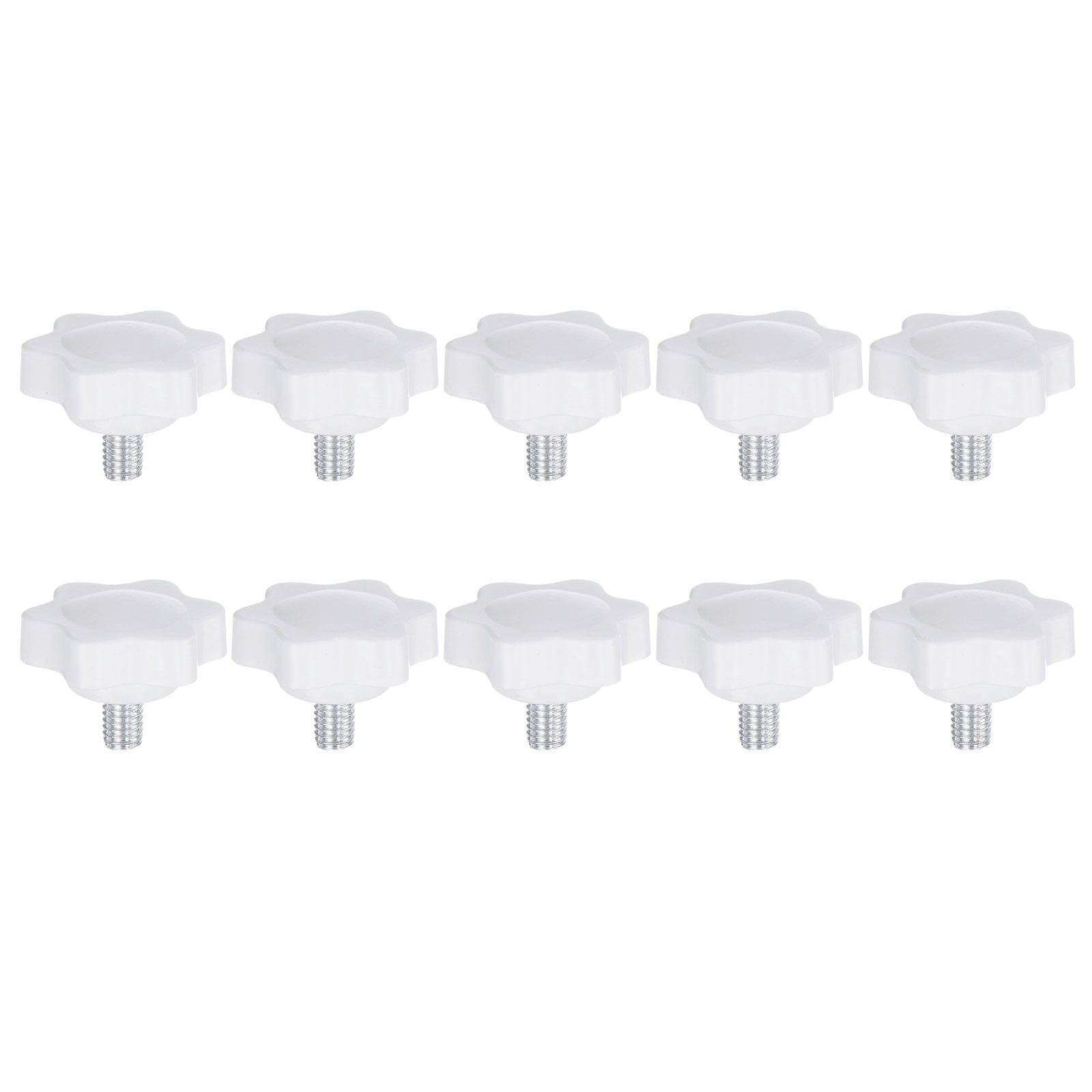 Uxcell 10 Pieces Star Knobs M5 x 8mm Thread 25mm 6-Point Head Stud Knob ...