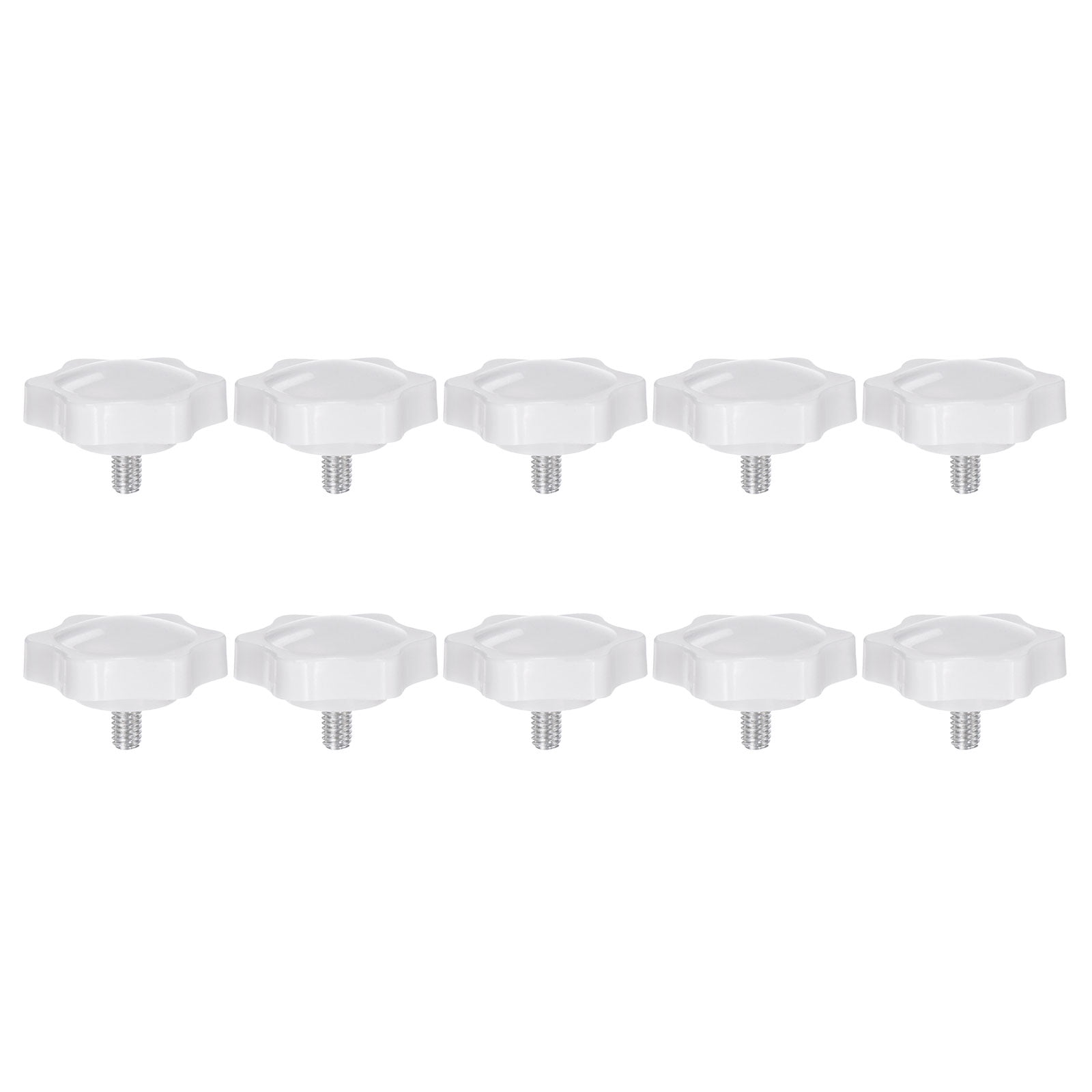 Uxcell 10 Pieces Star Knobs M5 x 8mm Thread 32mm 6-Point Head Stud Knob ...