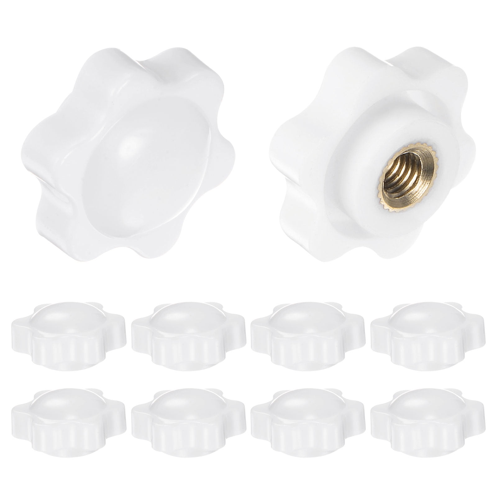 Uxcell 10 Pieces Star Knobs M6 Female Thread 25mm Head Non-Through Hole Clamping Handles Nuts ...