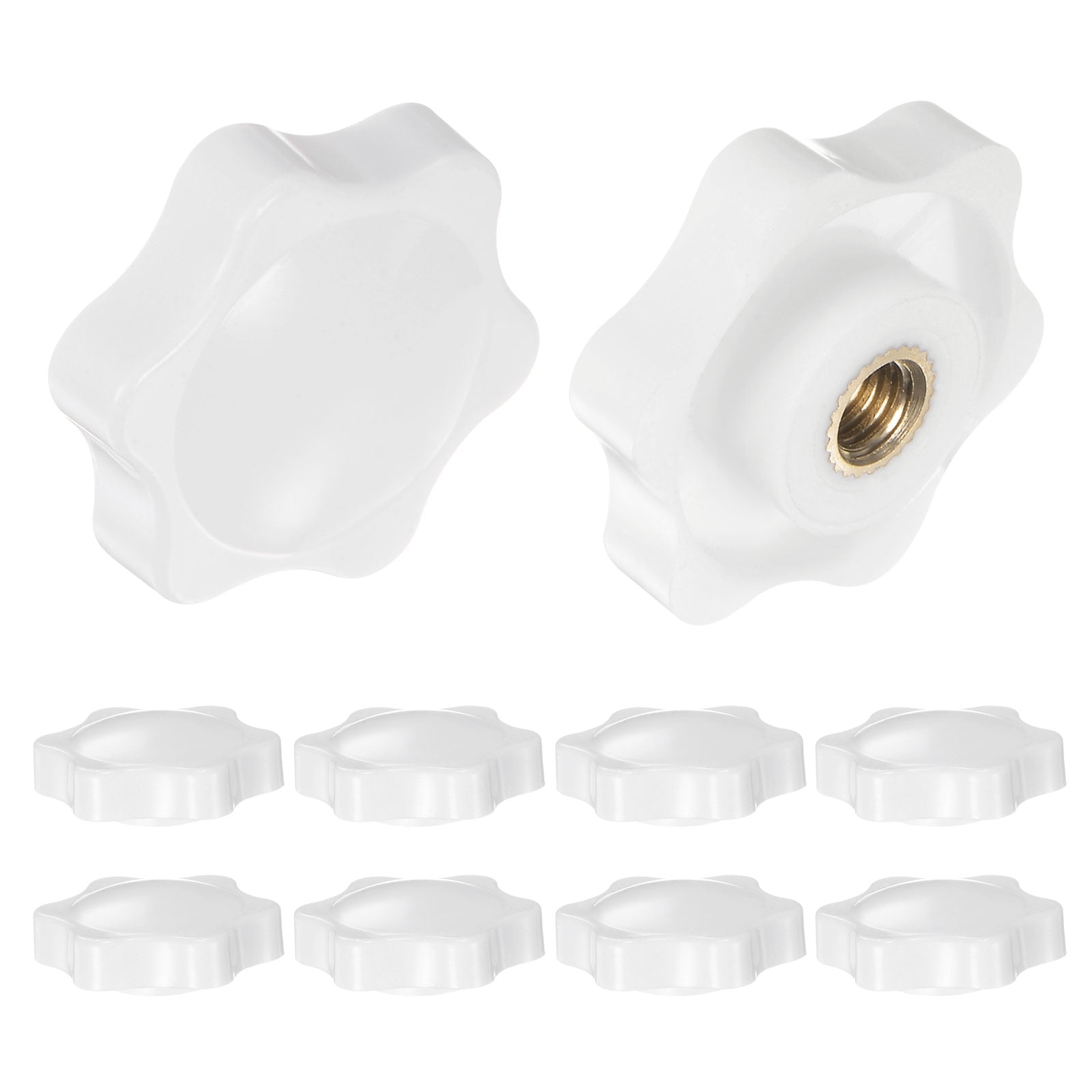 Uxcell 10 Pieces Star Knobs M6 Female Thread 32mm Head Non-Through Hole Clamping Handles Nuts ...