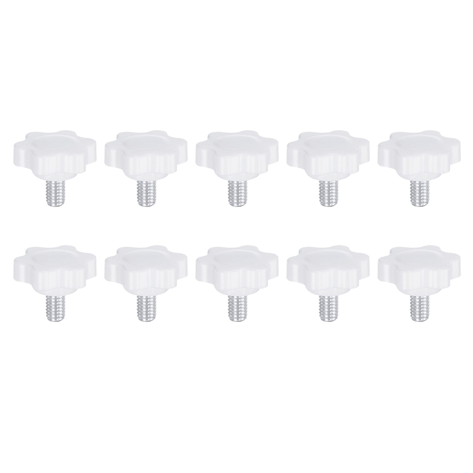 Uxcell 10 Pieces Star Knobs M6 x 10mm Thread 25mm 6-Point Head Stud ...