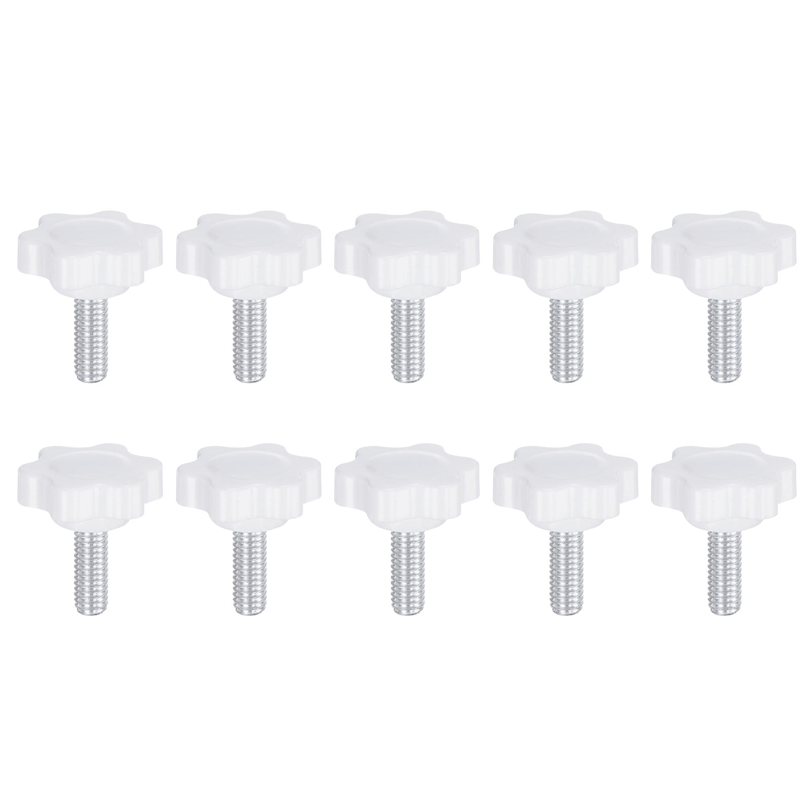 Uxcell 10 Pieces Star Knobs M6 x 16mm Thread 25mm 6-Point Head Stud ...