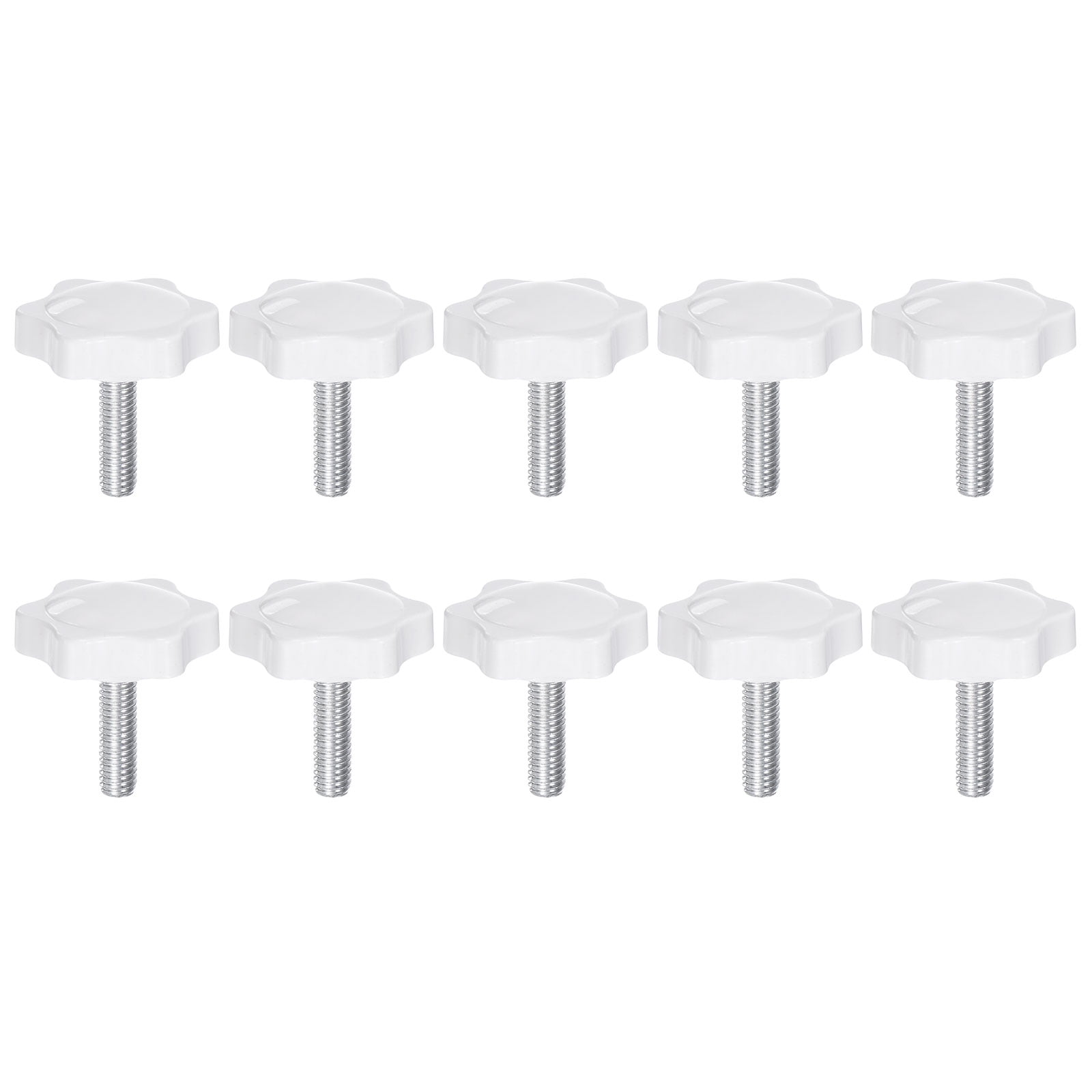 Uxcell 10 Pieces Star Knobs M6 x 20mm Thread 32mm 6-Point Head Stud ...