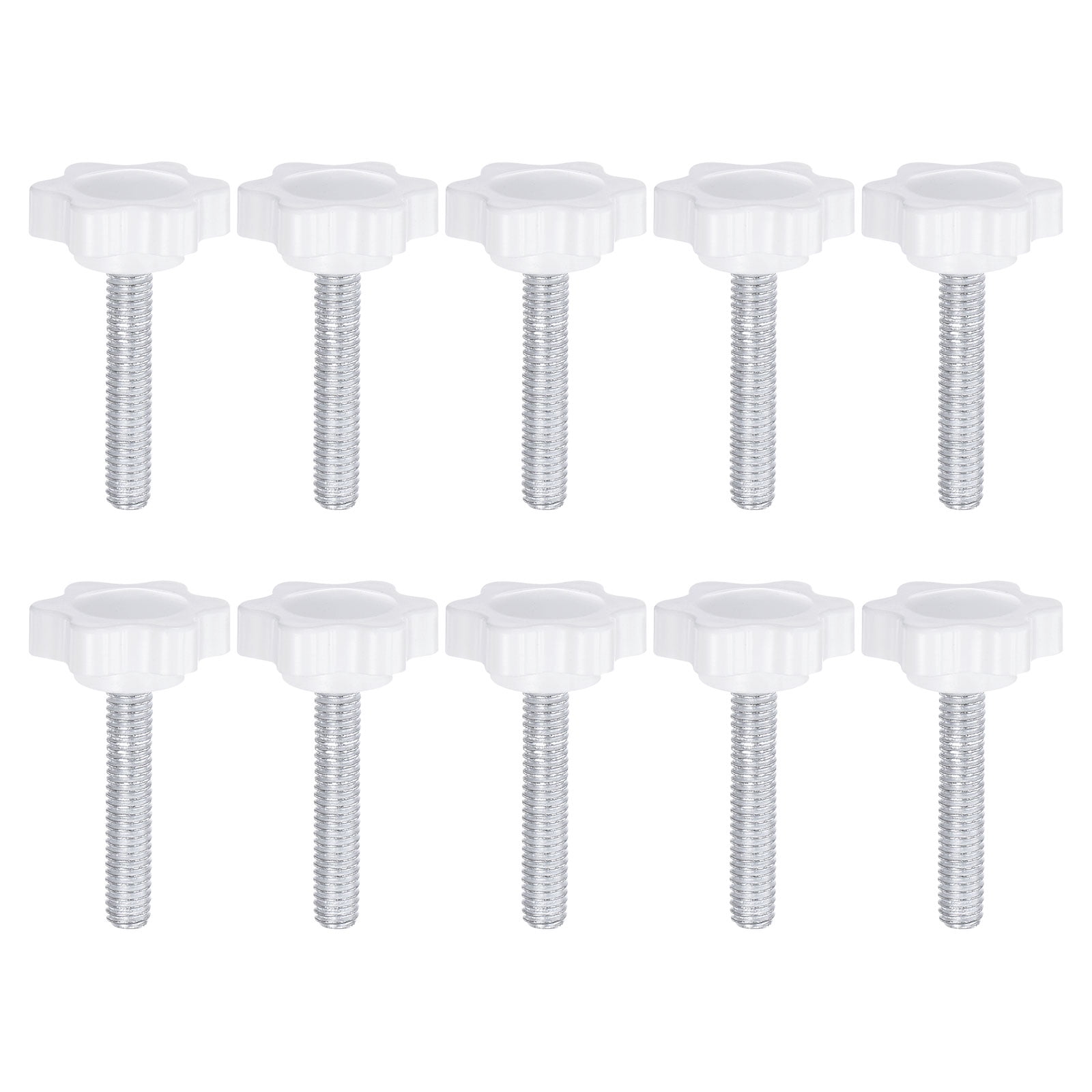 Uxcell 10 Pieces Star Knobs M6 x 30mm Thread 25mm 6-Point Head Stud ...
