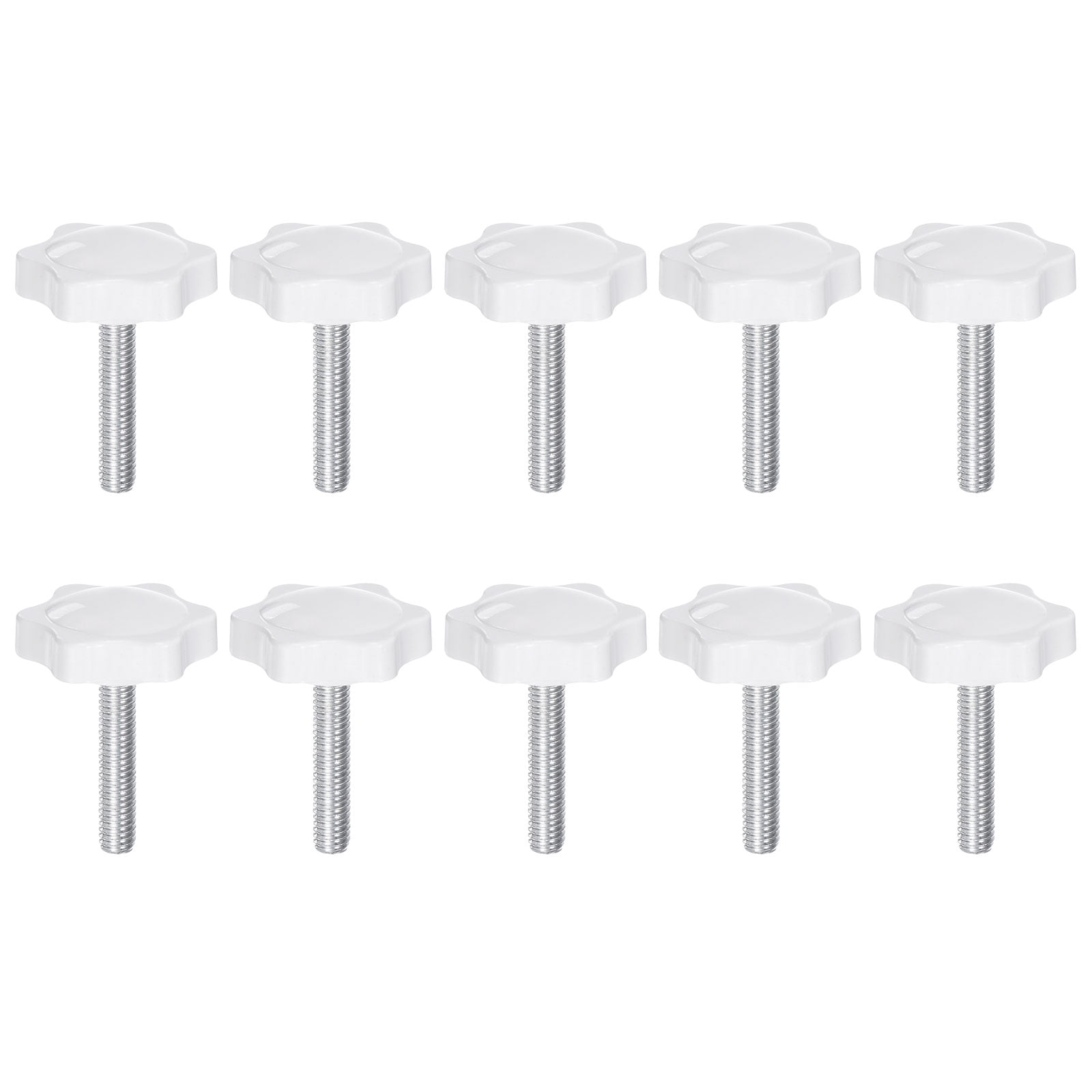 Uxcell 10 Pieces Star Knobs M6 x 30mm Thread 32mm 6-Point Head Stud ...
