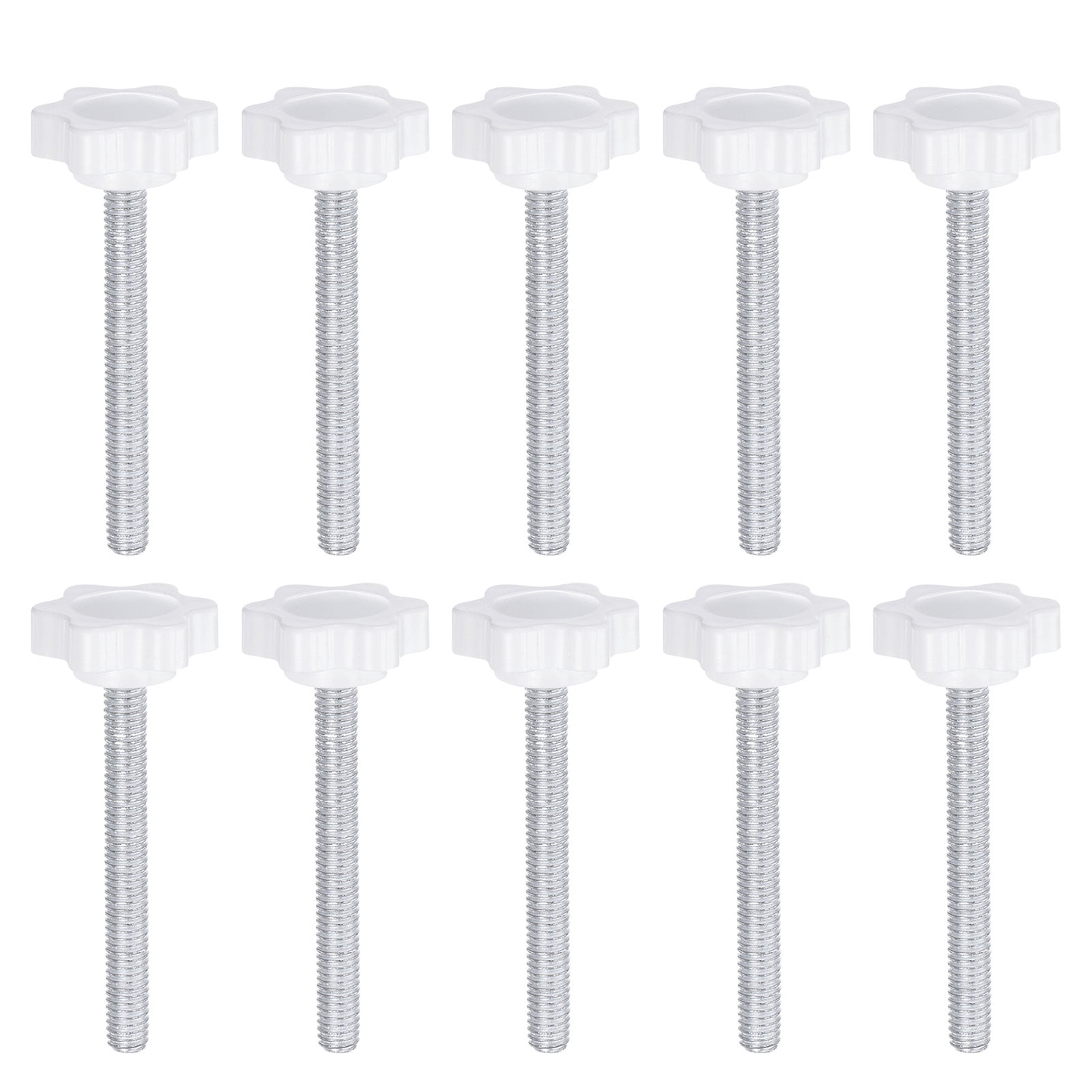 Uxcell 10 Pieces Star Knobs M6 x 50mm Thread 25mm 6-Point Head Stud ...