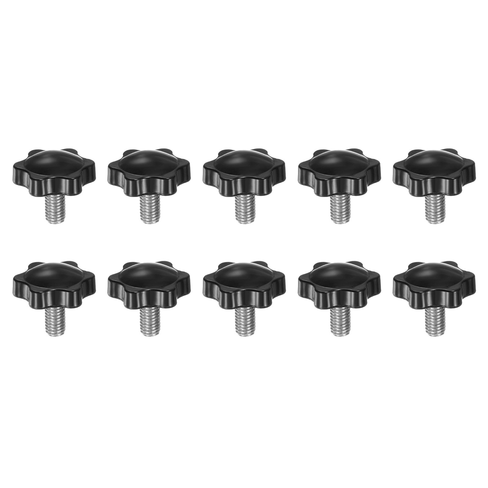 Uxcell 10 Pieces Star Knobs M8 x 16mm 304 Stainless Steel Threaded Stud 32mm 6-Star Head ...