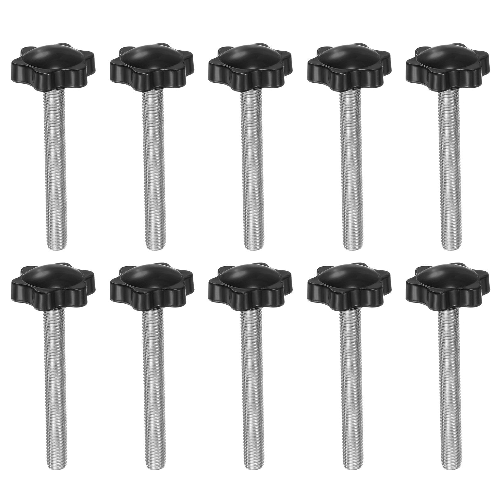 Uxcell 10 Pieces Star Knobs M8 x 70mm 304 Stainless Steel Threaded Stud ...